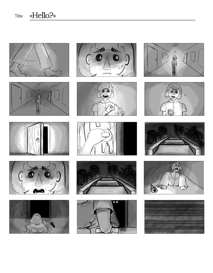 ArtStation - "Hello?" Storyboard