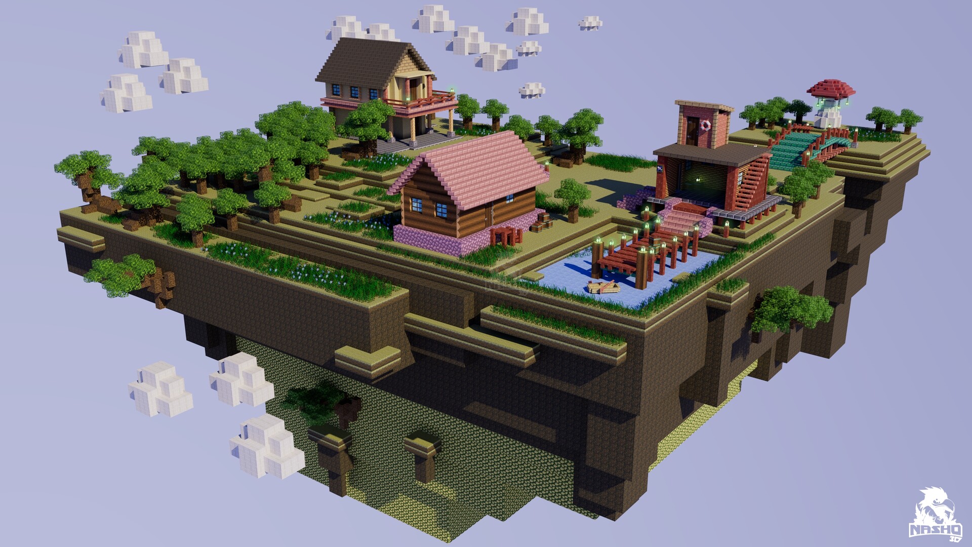 ArtStation - Minecraft 3D Stylized Environment