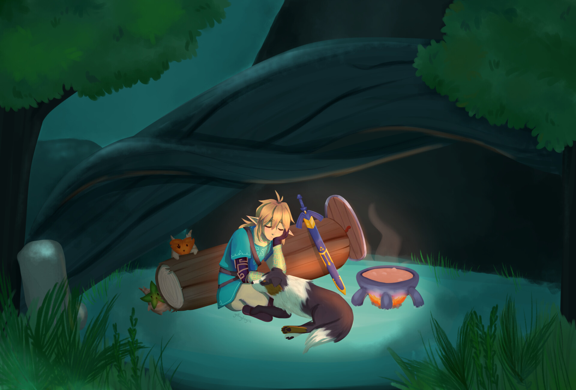 ArtStation - Rest in the woods