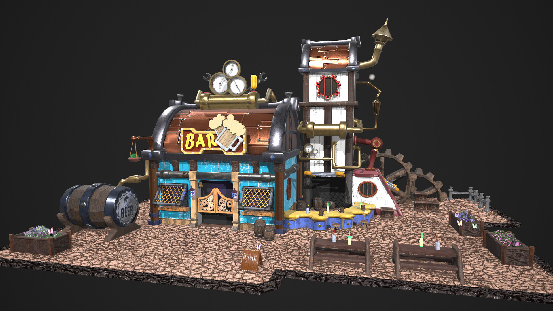 ArtStation - Steampunk Bar