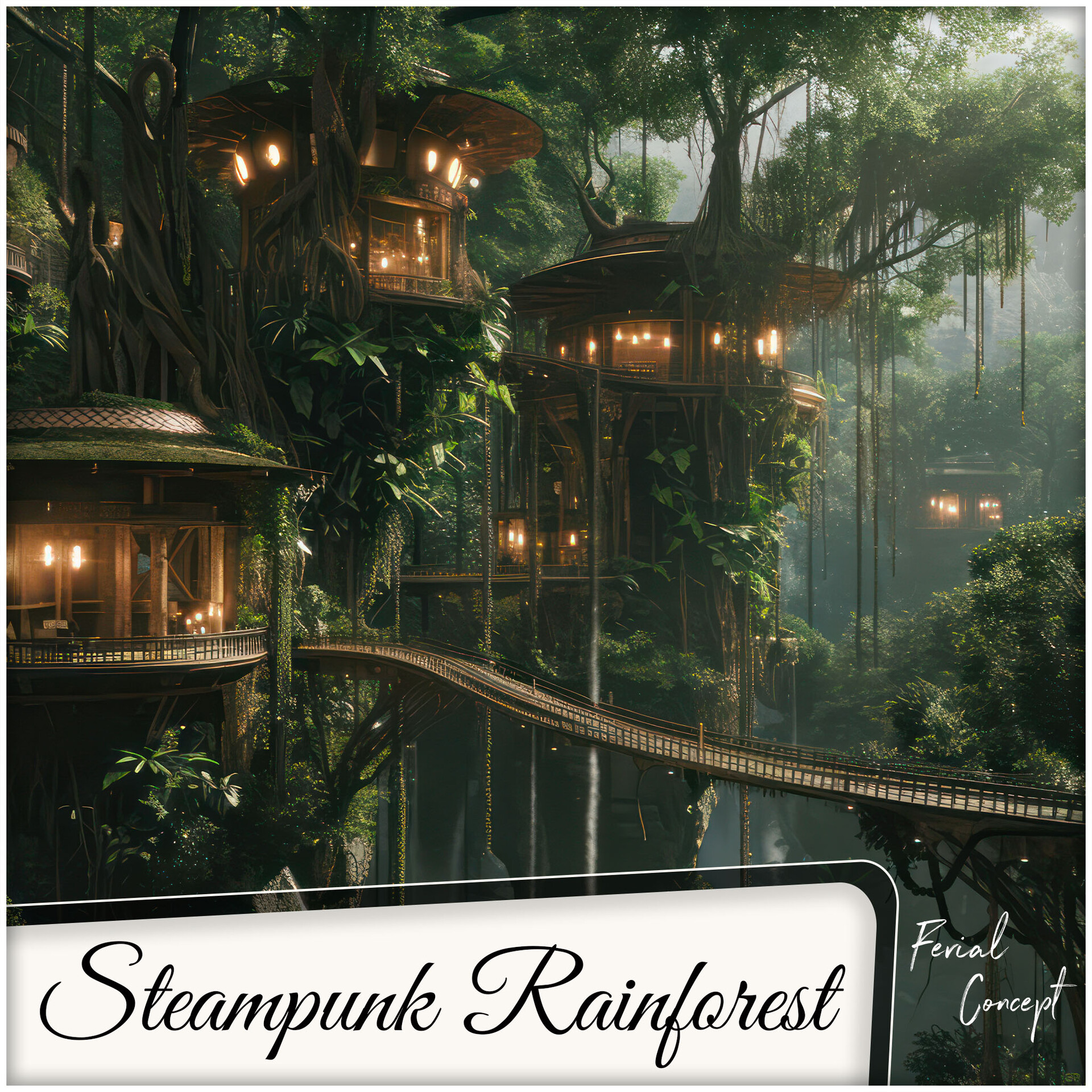 ArtStation - 🔹220 Steampunk Rainforest Environment Concept Reference ...