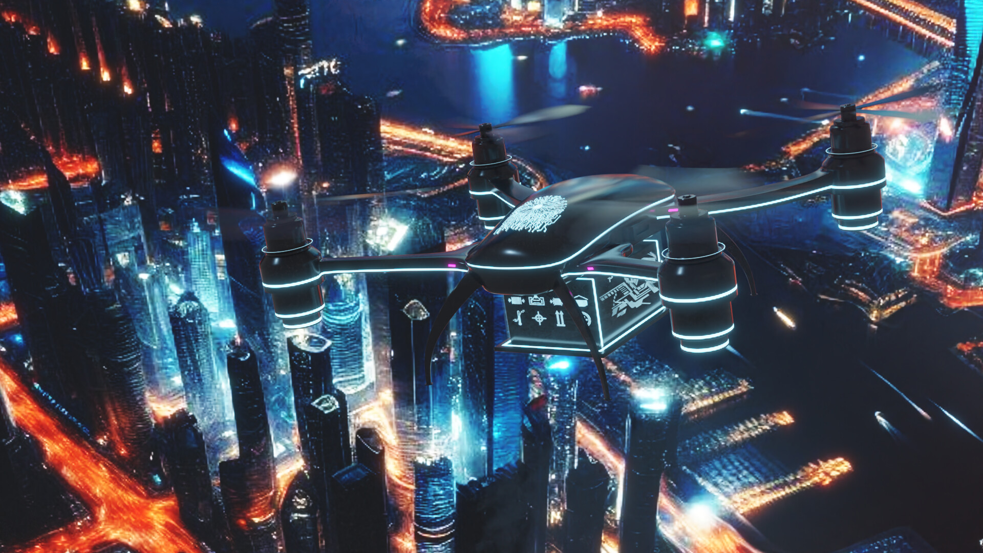 ArtStation - Night Q-copter