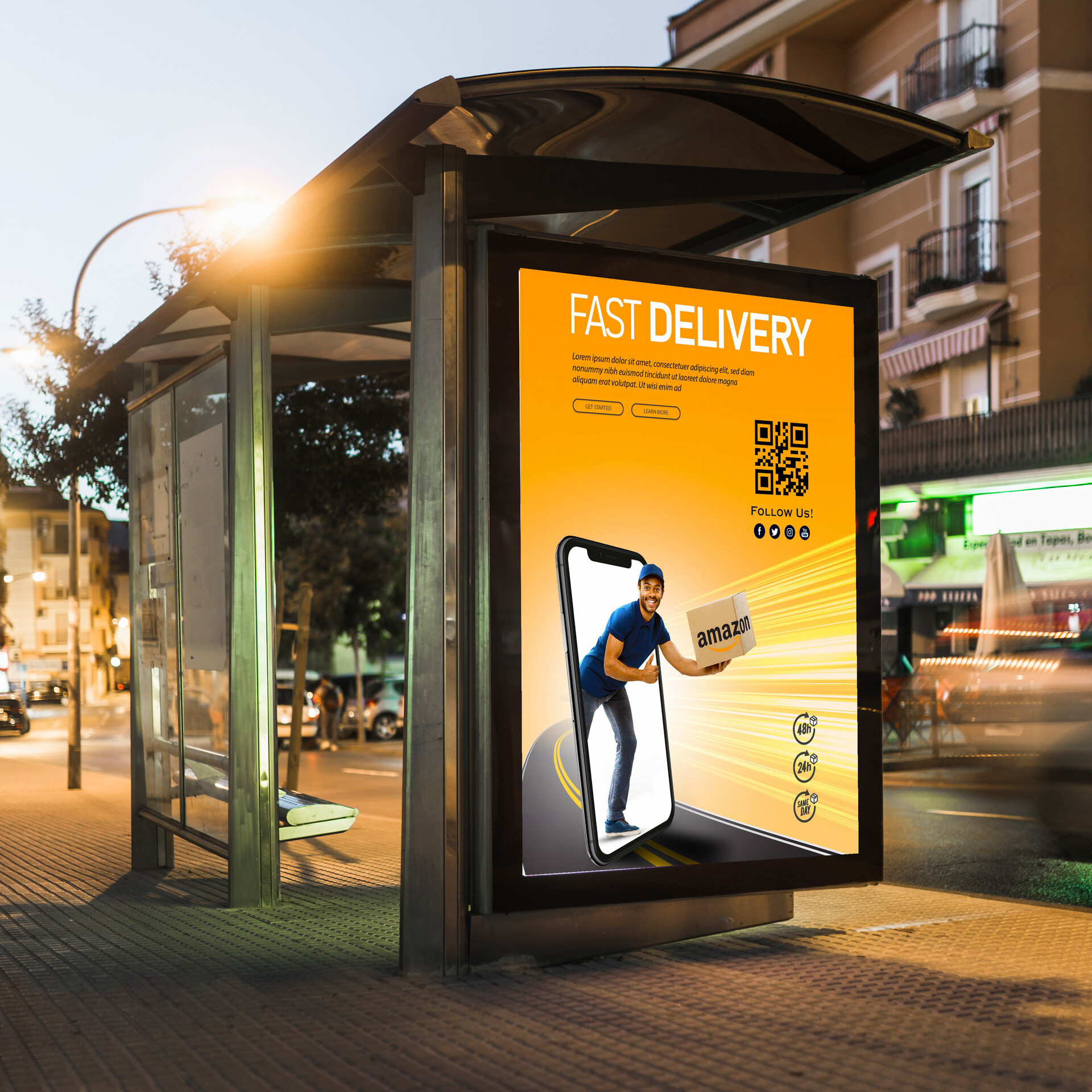 ArtStation - Amazon Delivery Post Design