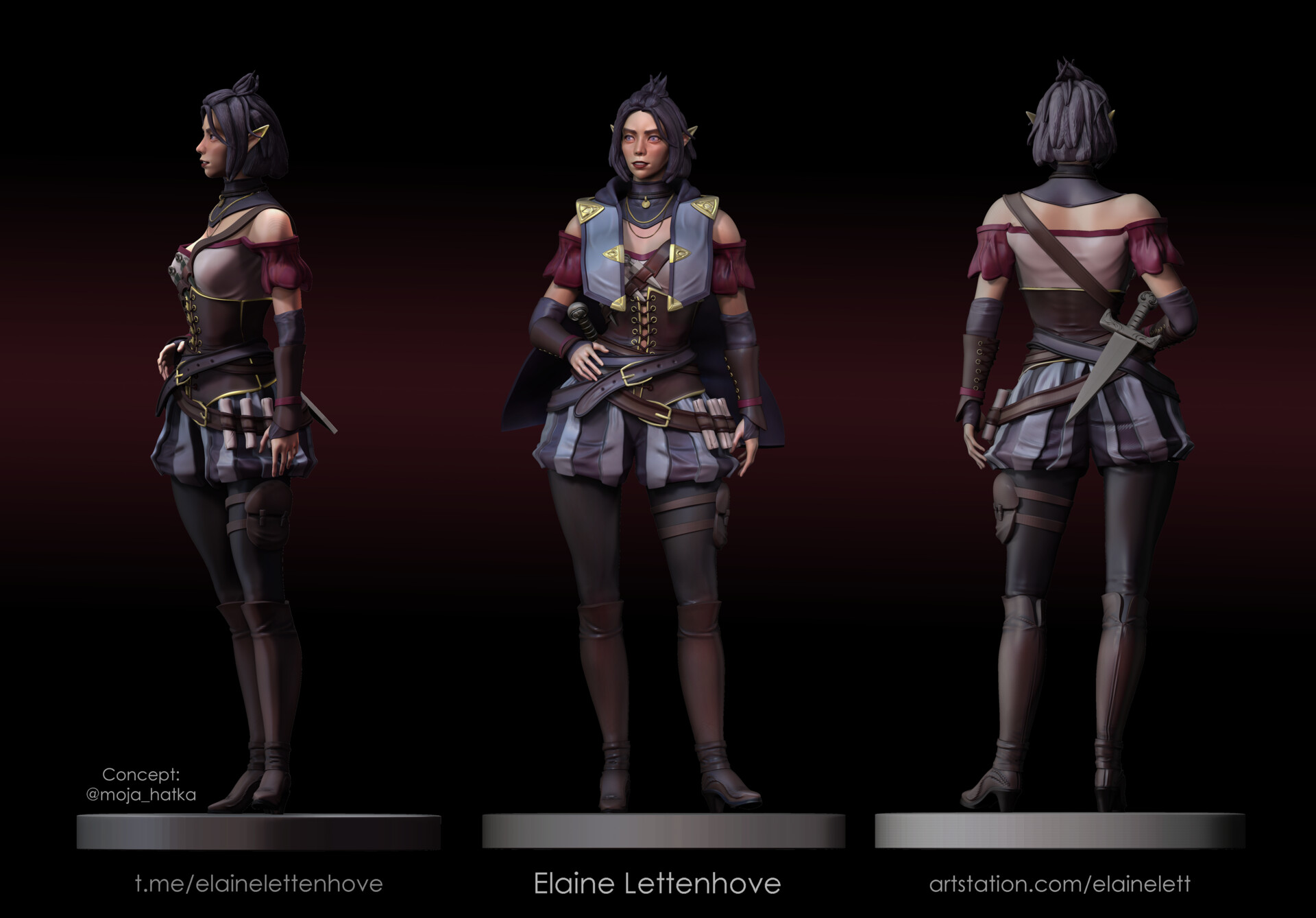 ArtStation - Tris 3d model by @moja_hatka (Telegram)