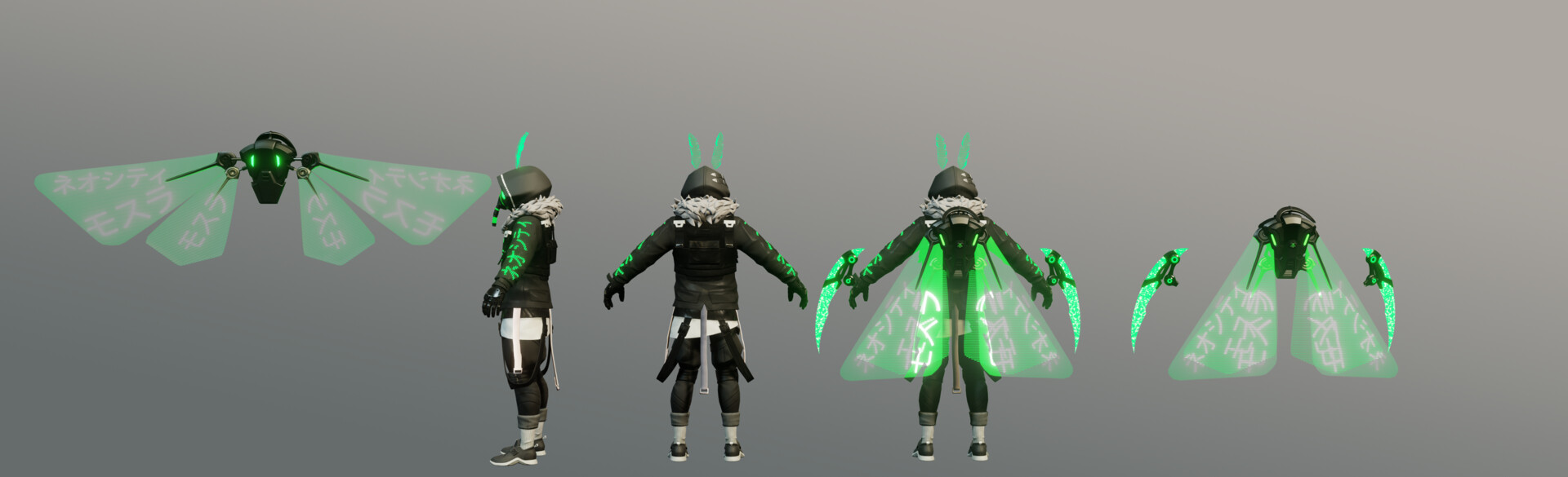 Spirits Fish - Neon Legends Fortnite skin concept