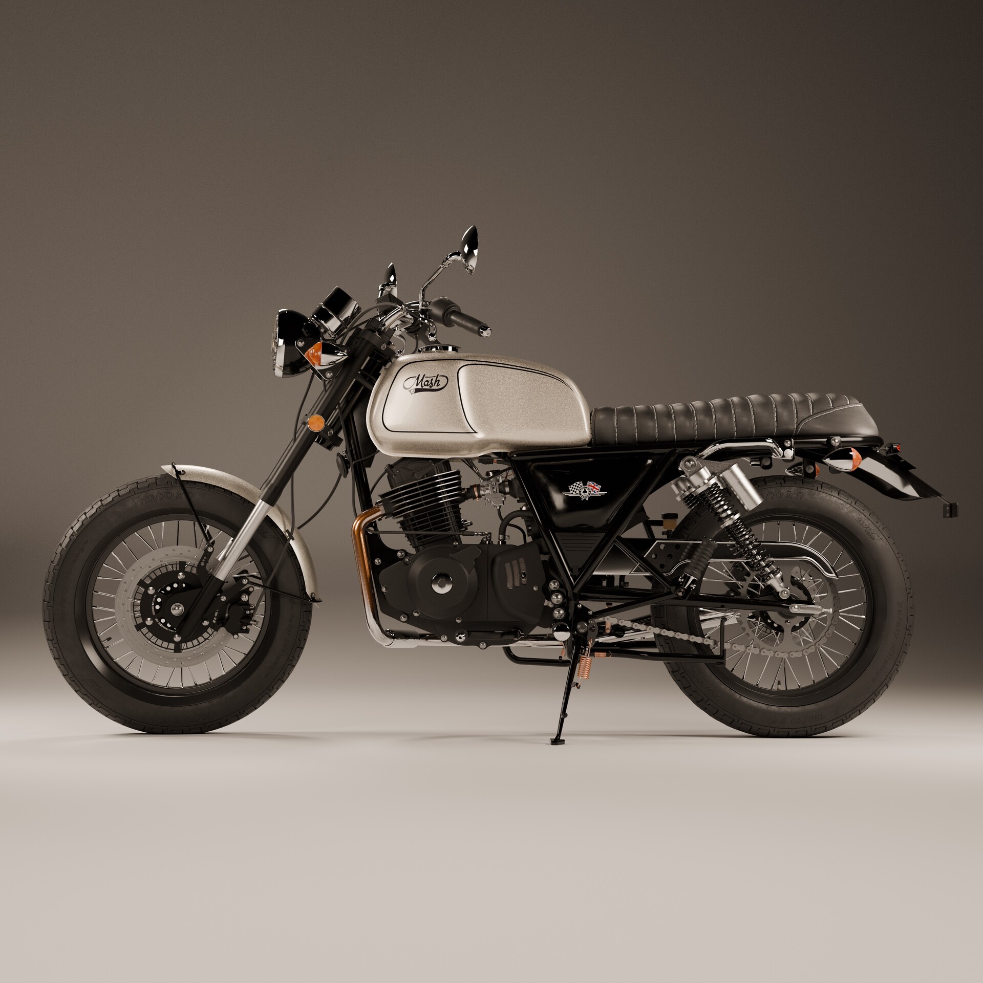 ArtStation - Mash Black 7 motorcycle 3D model