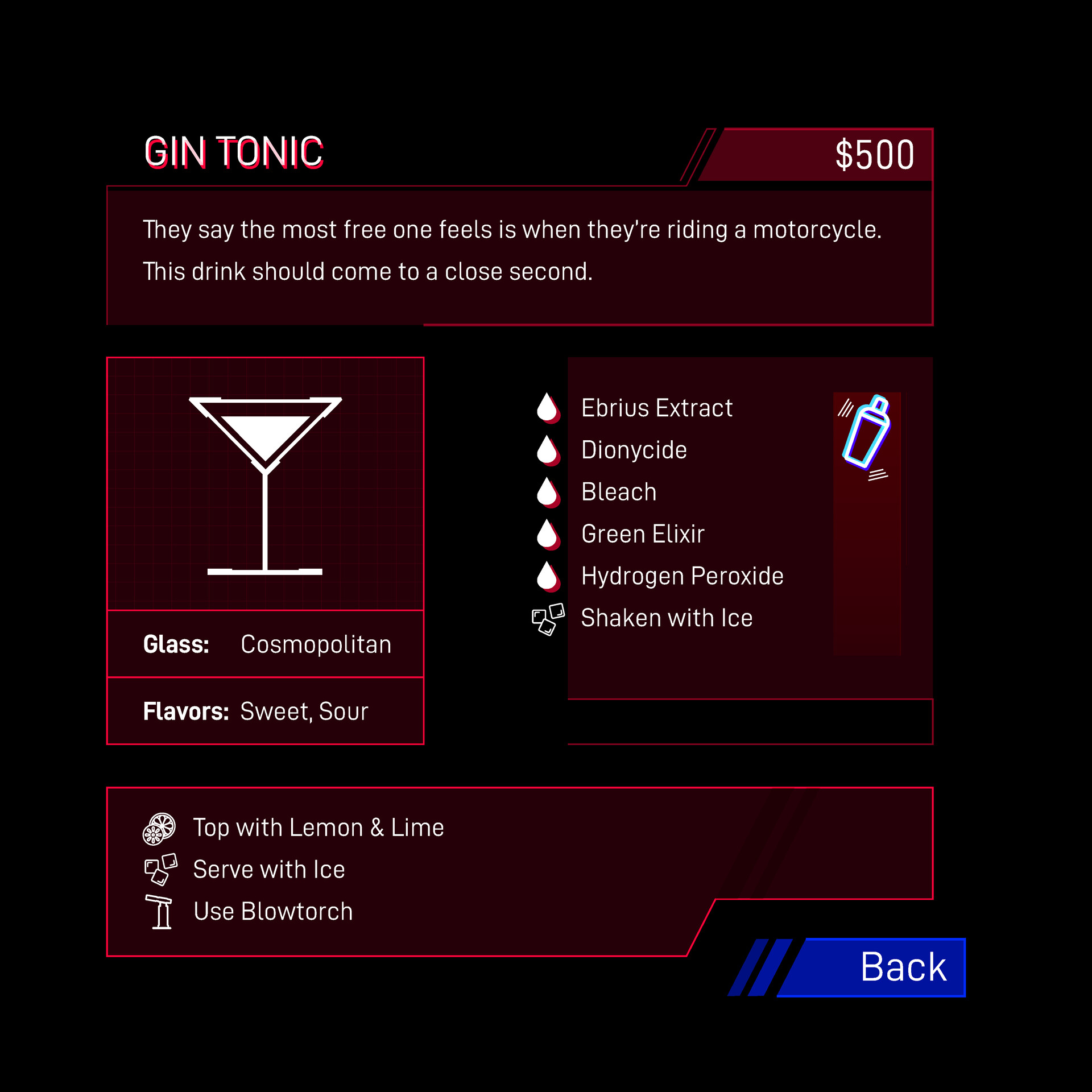 ArtStation - UI Design | Project Mix | Cyberpunk Bartending Game
