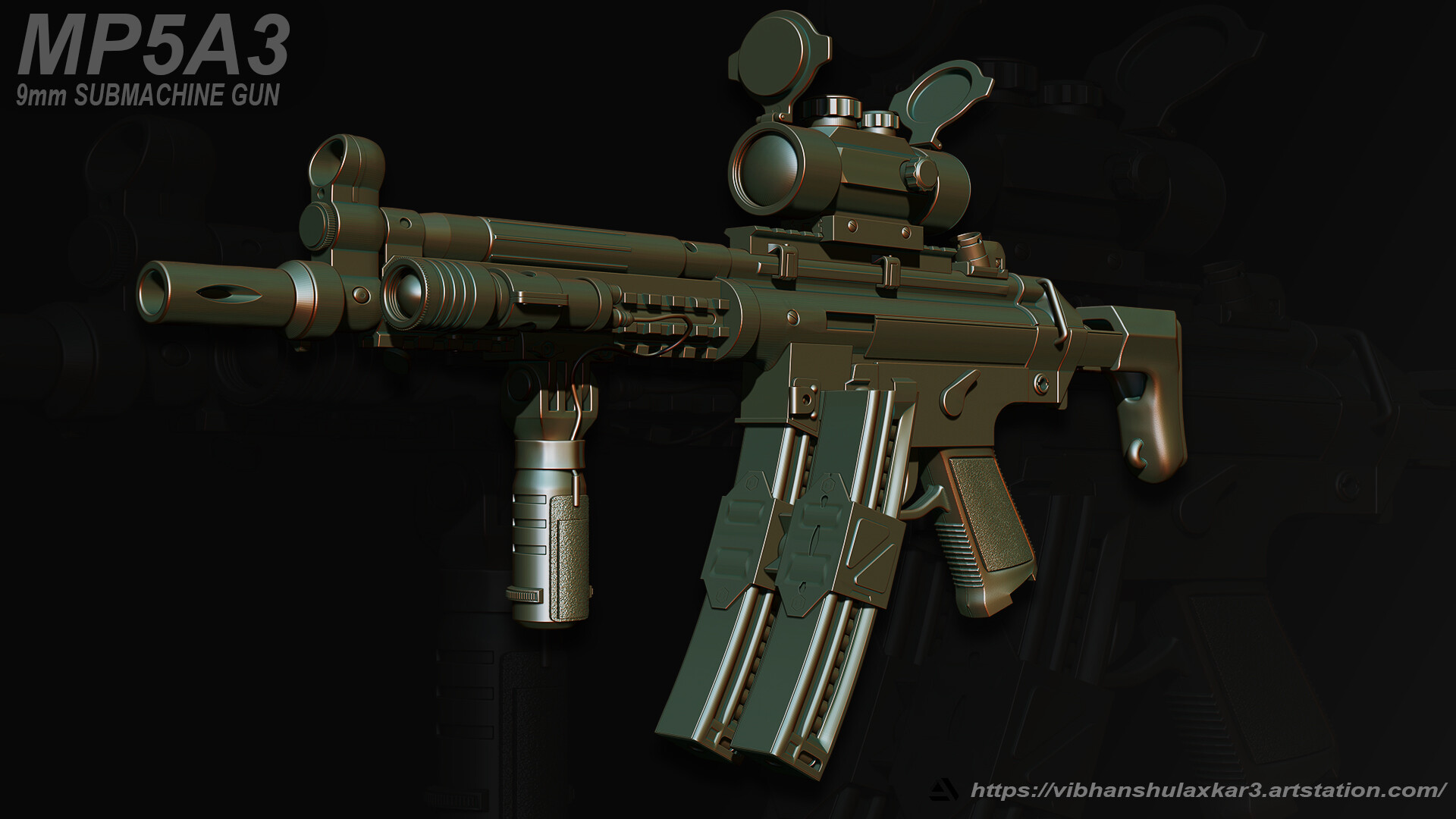 ArtStation - MP5A1 9mm SUBMACHINE GUN