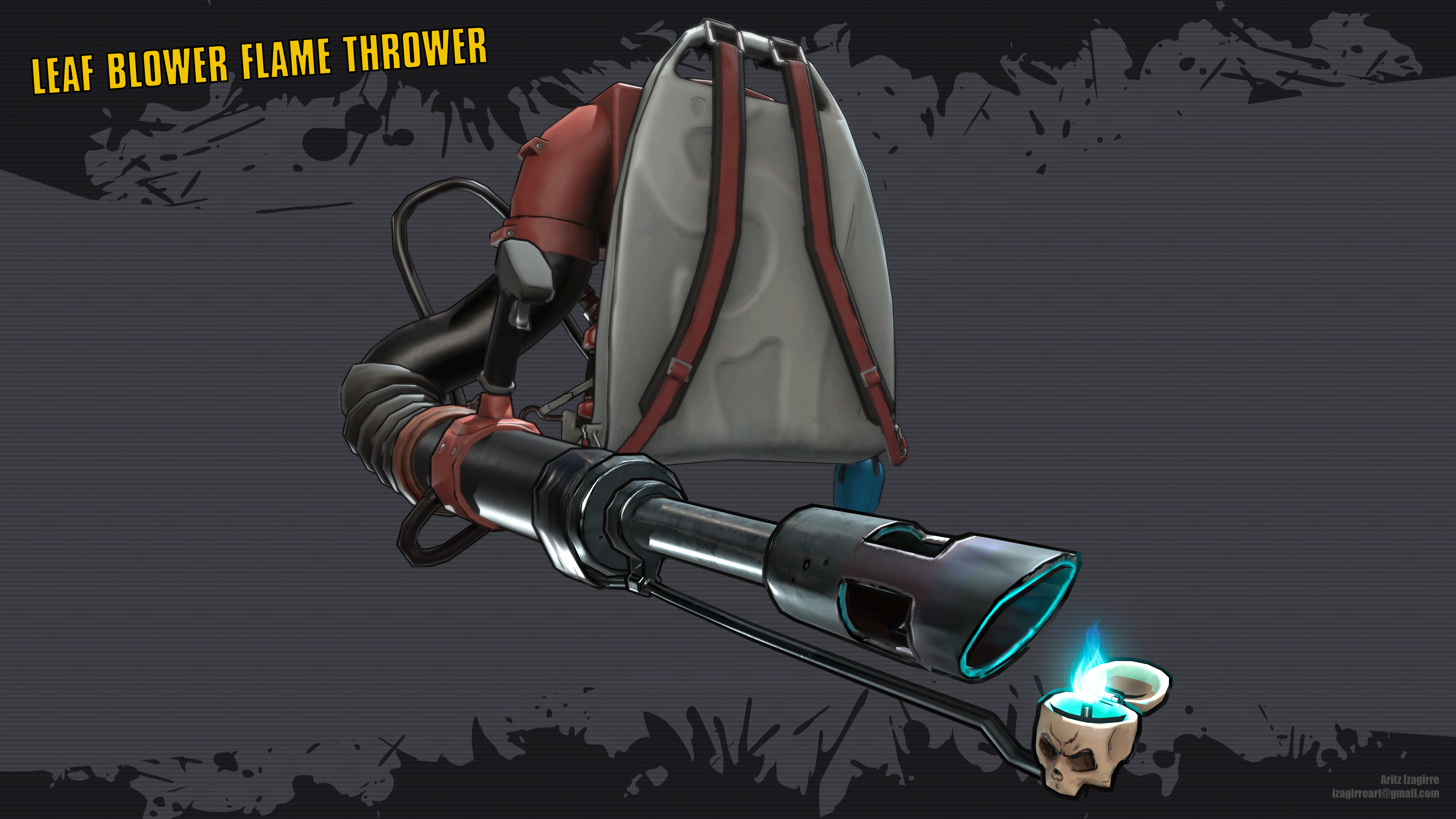 Aritz Izagirre - Leaf Blower Flame Thrower (Borderlands Fan Art)