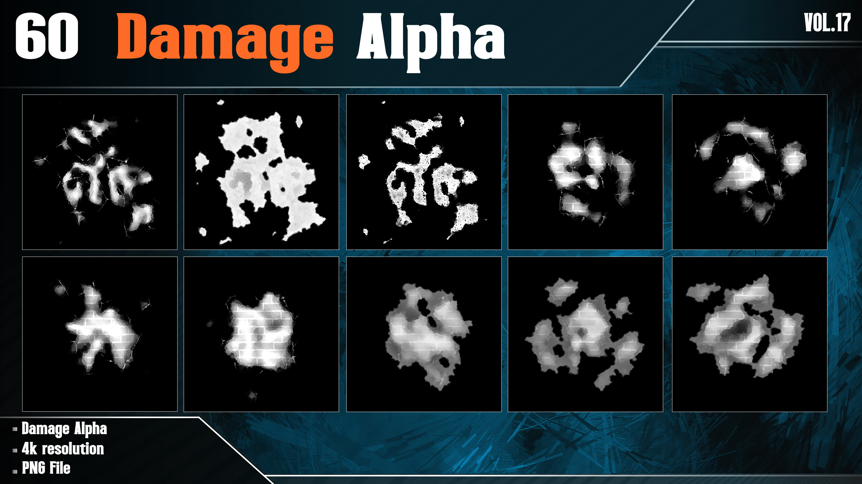 mehdi shahraki - 60 Damage Alpha - Vol.17 ( 4K PNG 16 Bit Depth ...