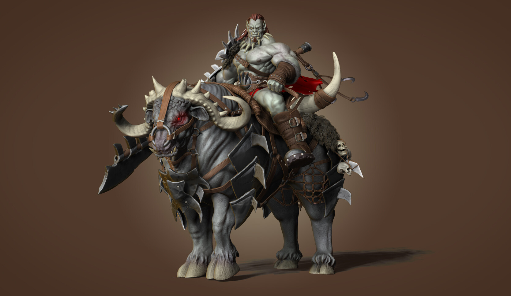 ArtStation - Orc and bull