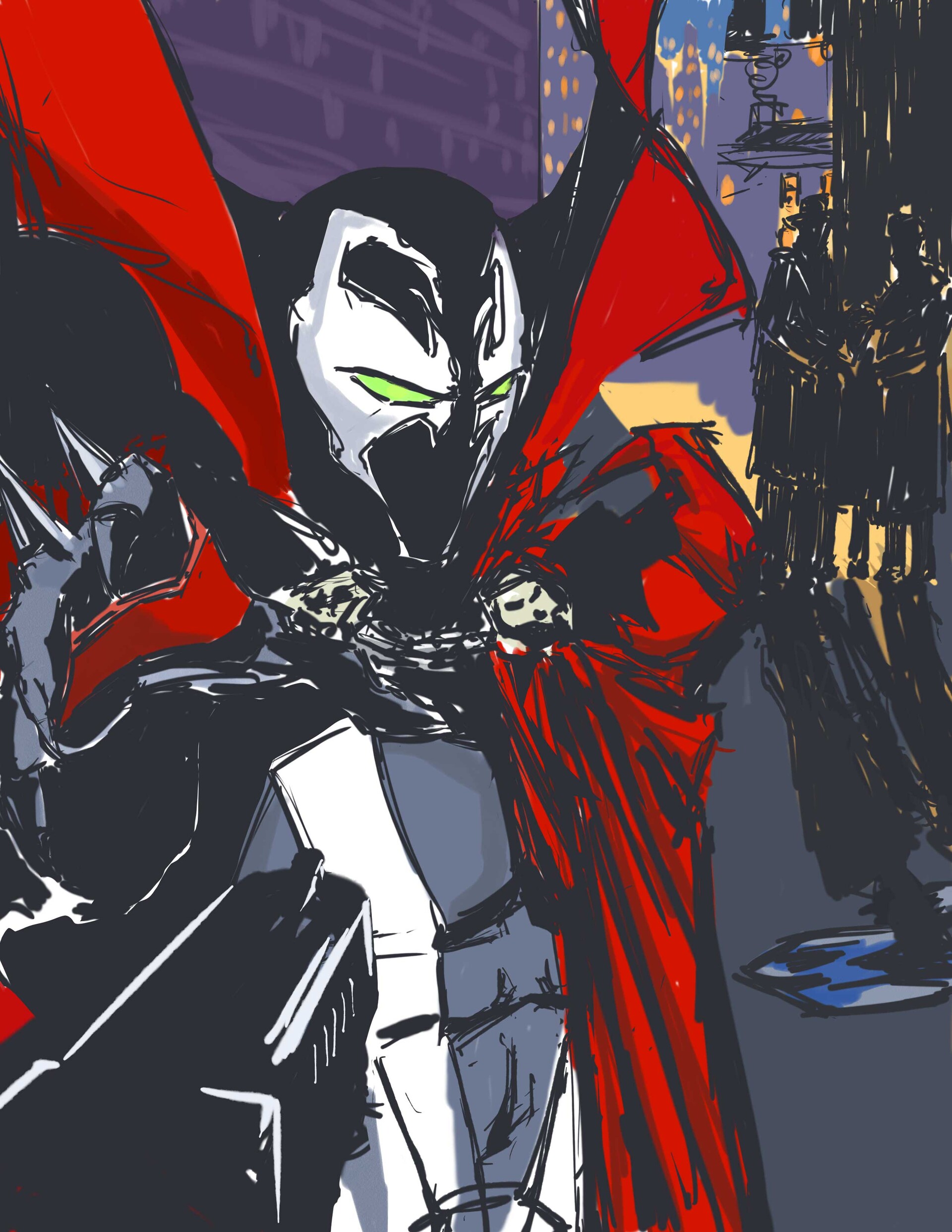 ArtStation - Spawn/Batman Crossover Concept - Not On My Watch