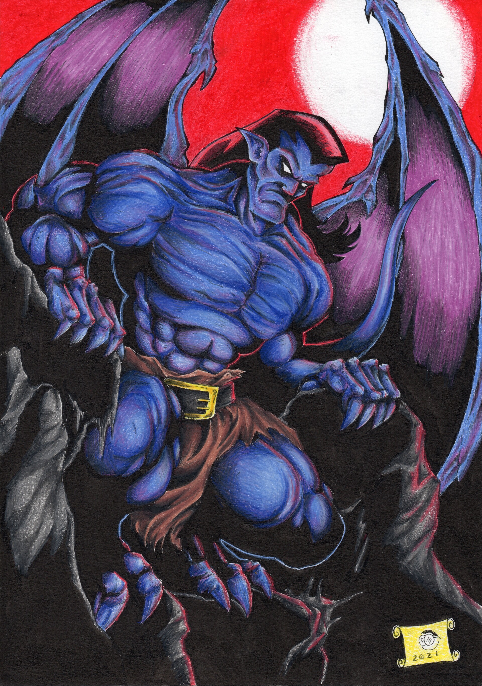 goliath gargoyle coloring pages