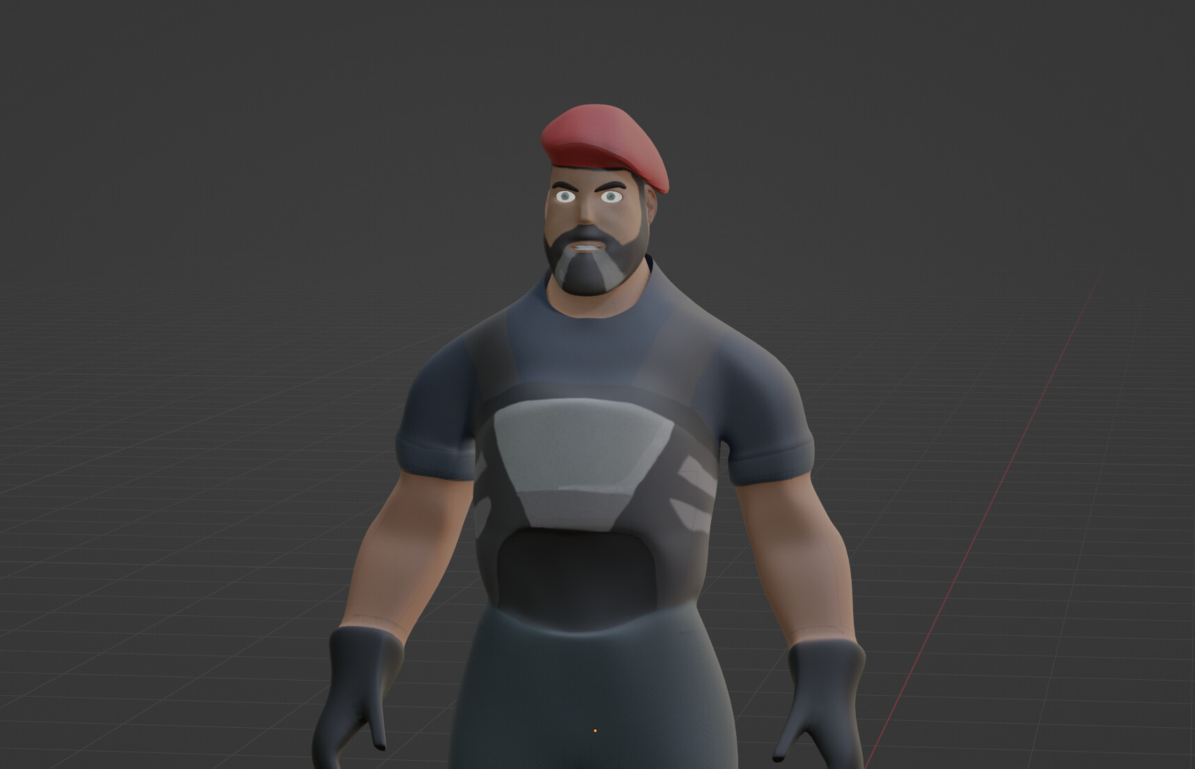 Nishil - Character Model with Retopology (Brimstone from Valorant)