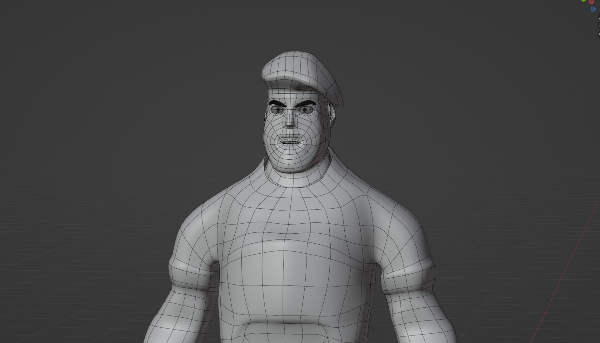 Nishil - Character Model with Retopology (Brimstone from Valorant)