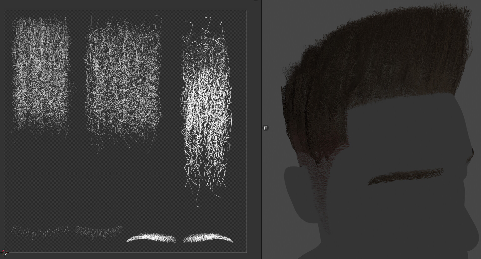 how to draw hair in zbrush