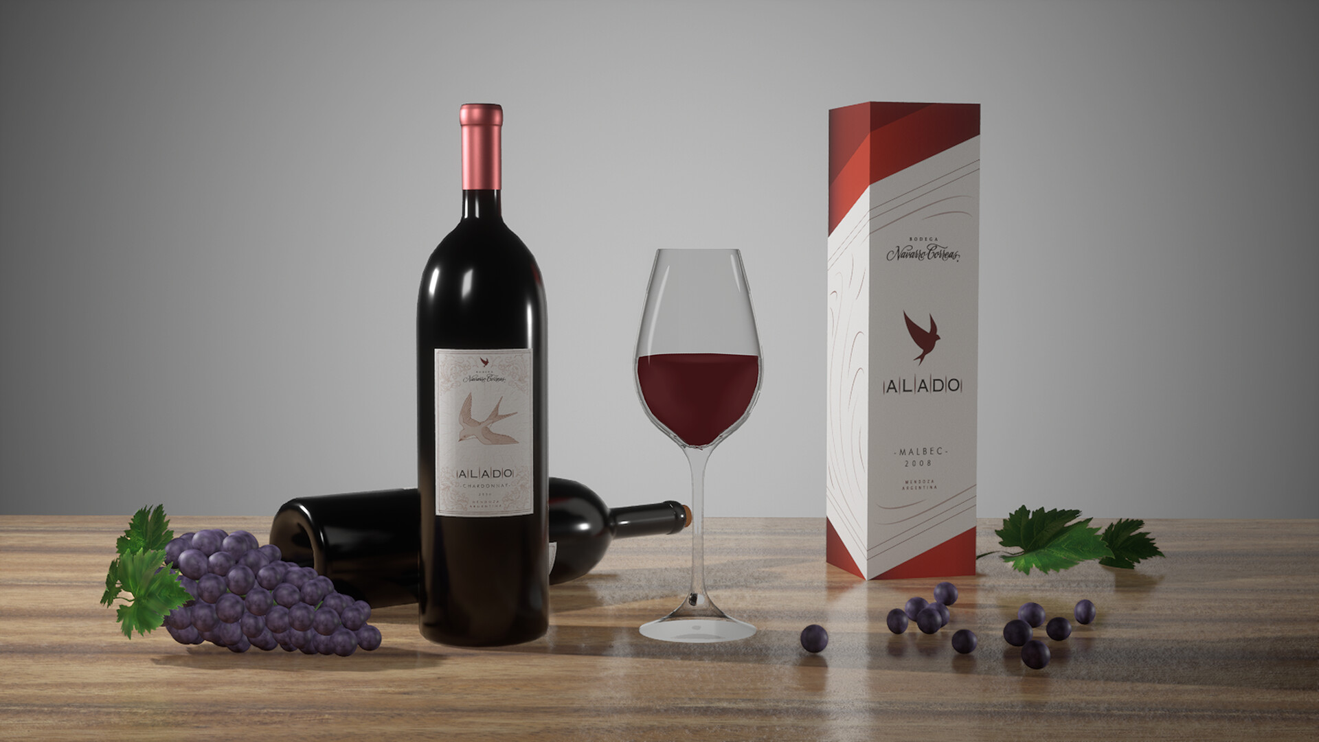 ArtStation - Wine branding - ALADO - Case study