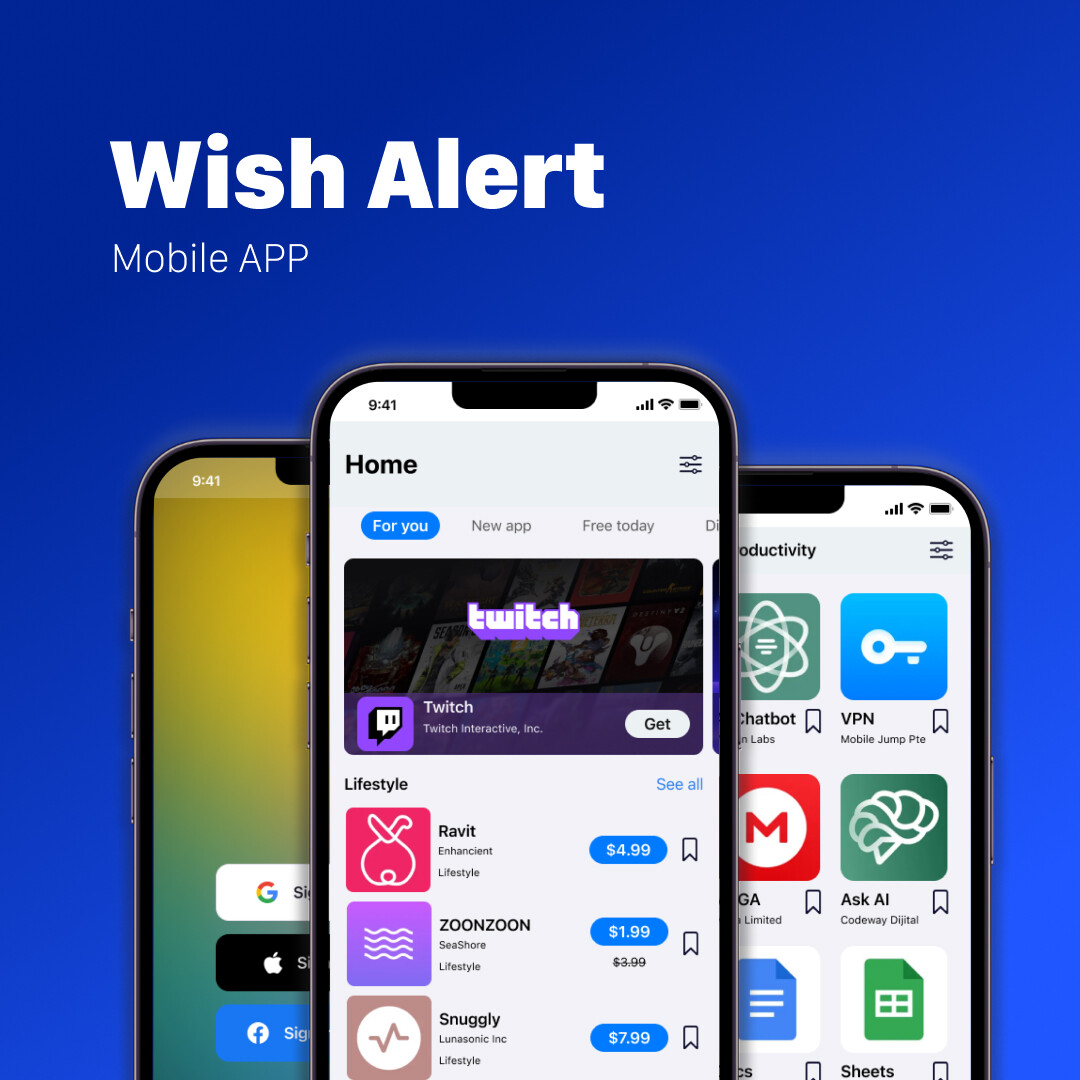 ArtStation - Wish Alert - Mobile App