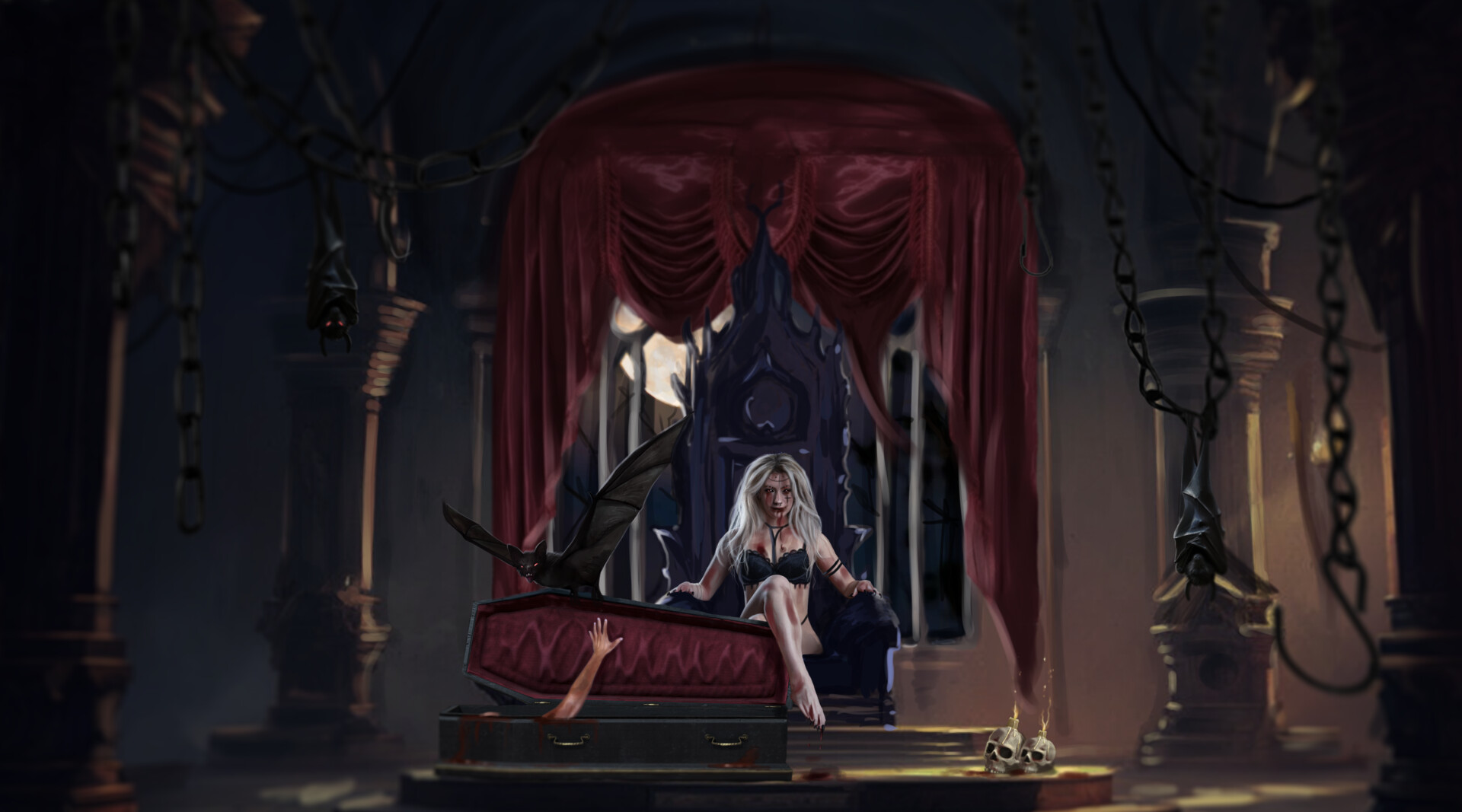 ArtStation - Vampire Queen Illustration