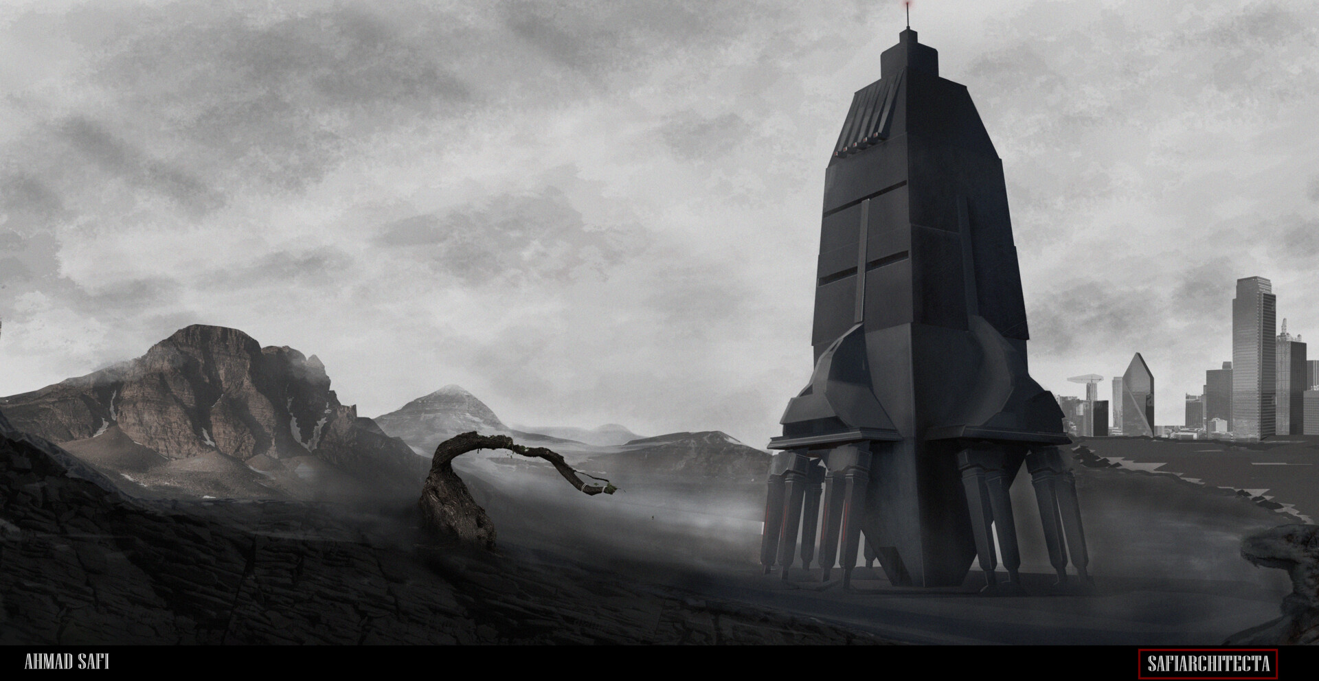 ArtStation - Brutalist architecture design concept art using blender ...