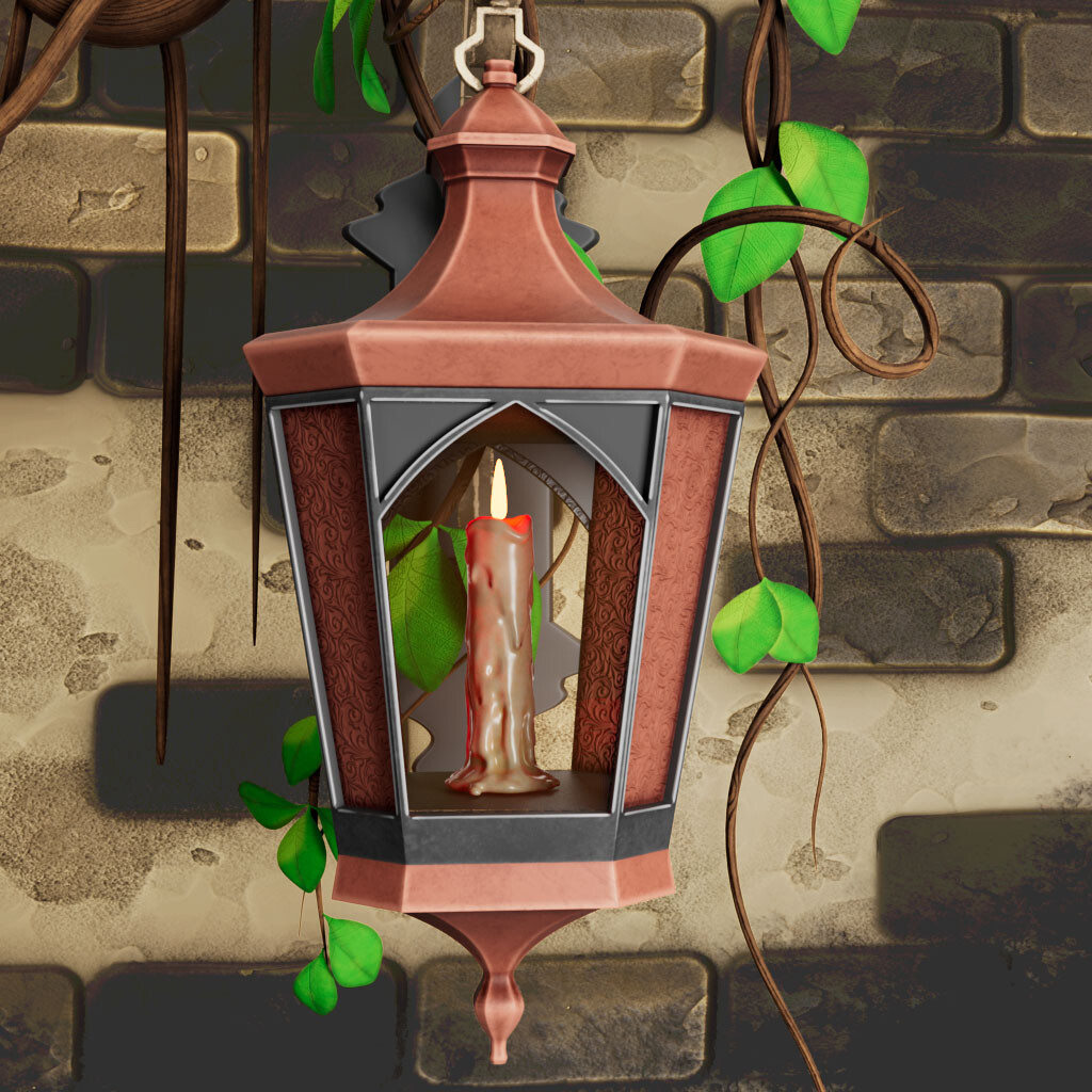 ArtStation - Stylized Wall Lamp