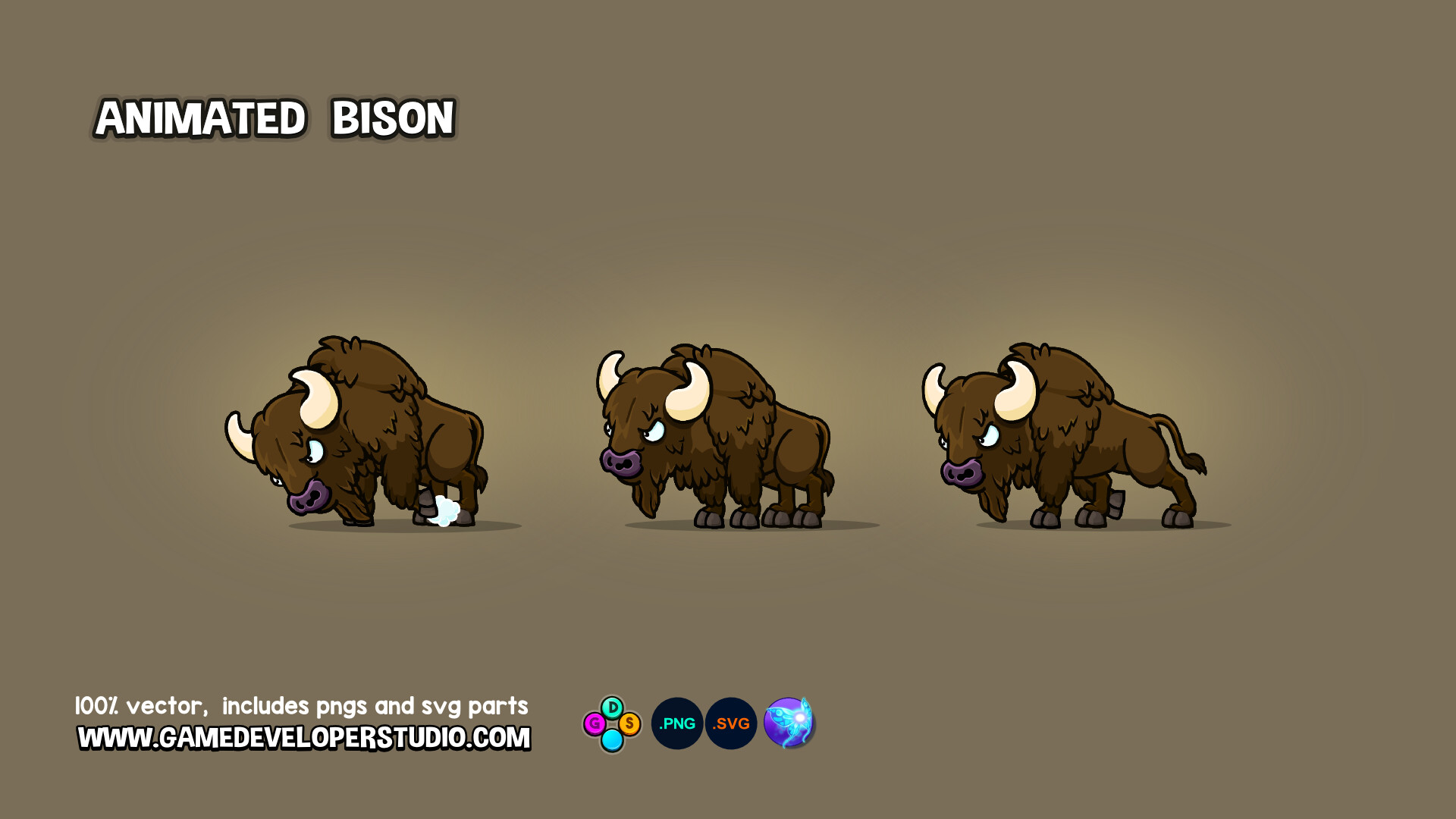 Robert Brooks - Animated bison