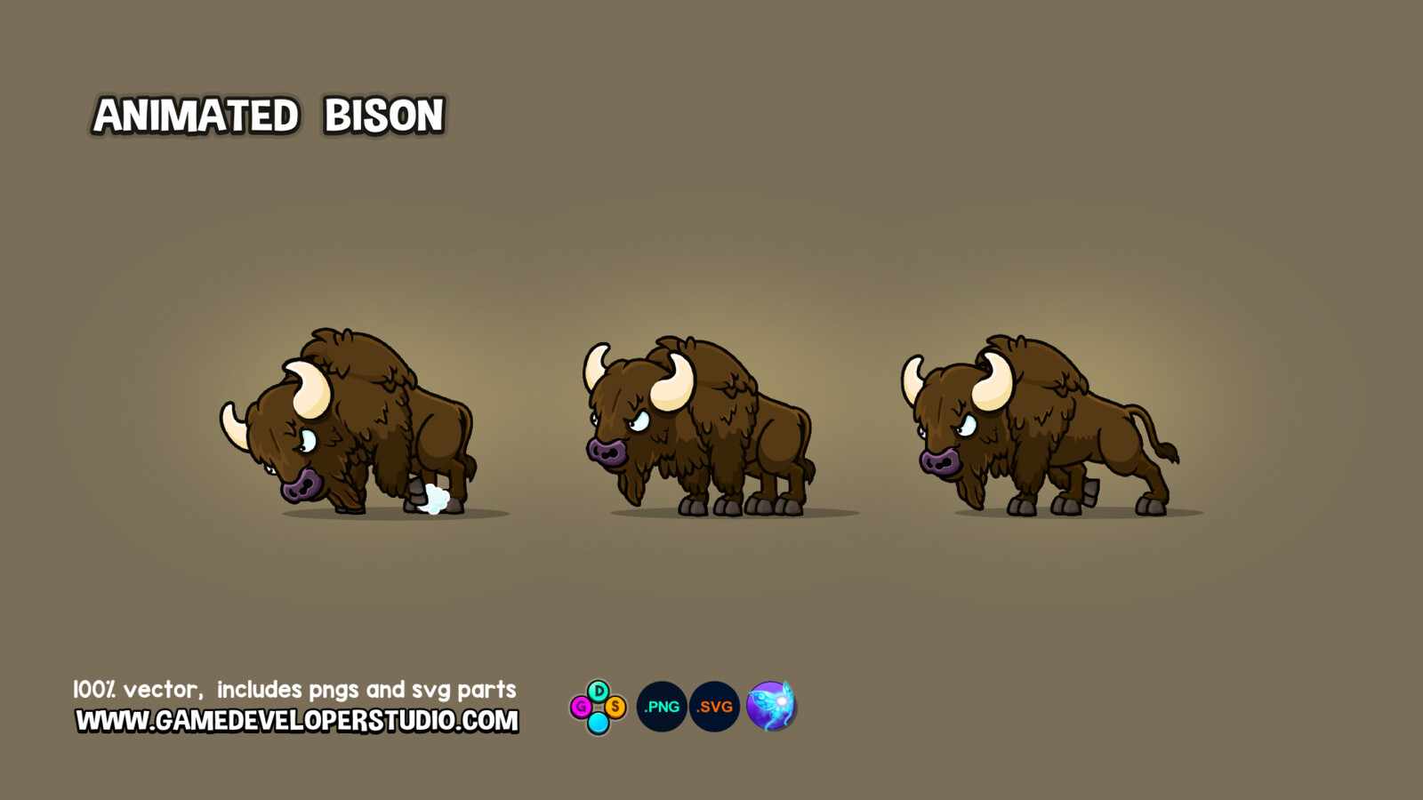 Robert Brooks - Animated bison