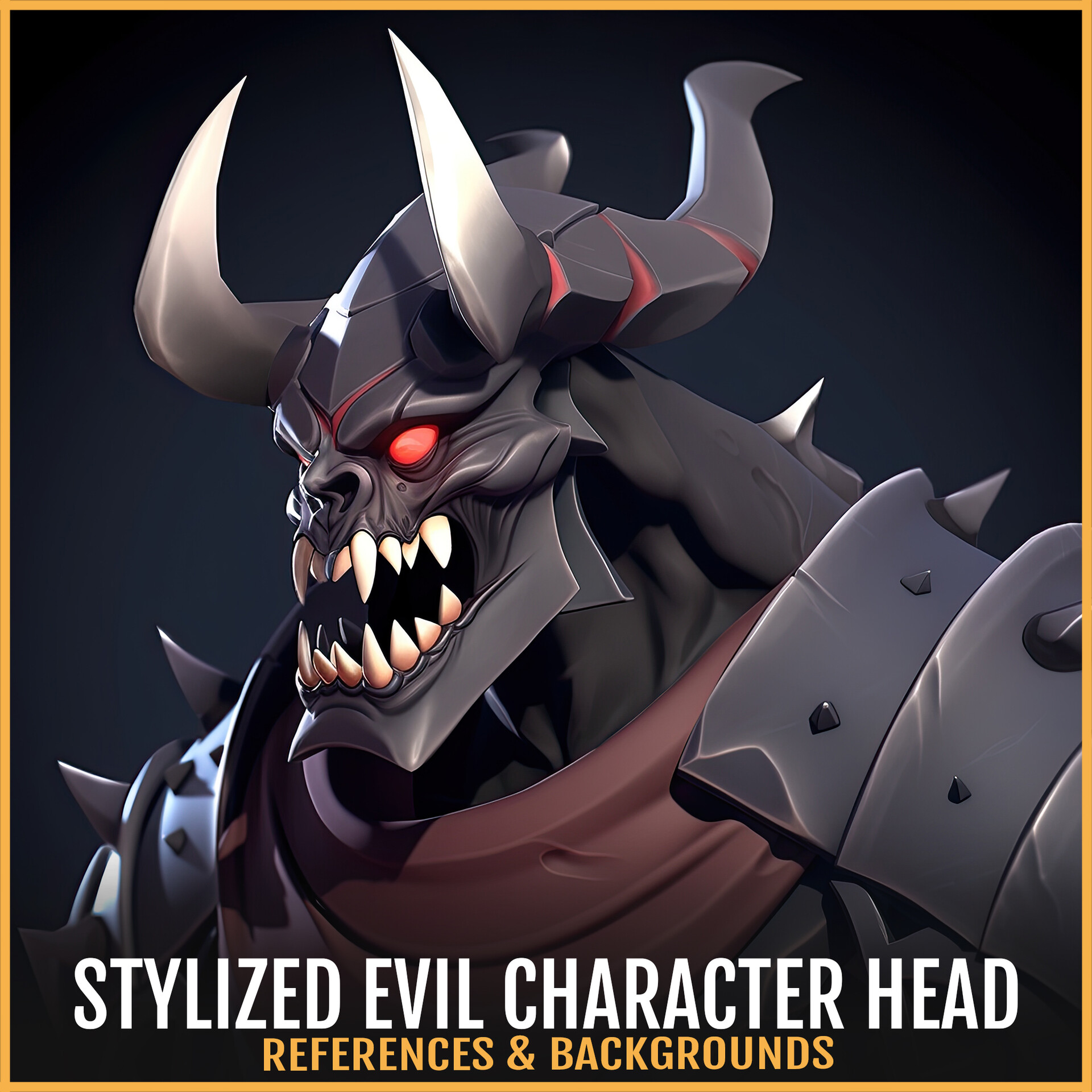 Artificial Dimension - 202 Stylized Evil Character Head VOL117