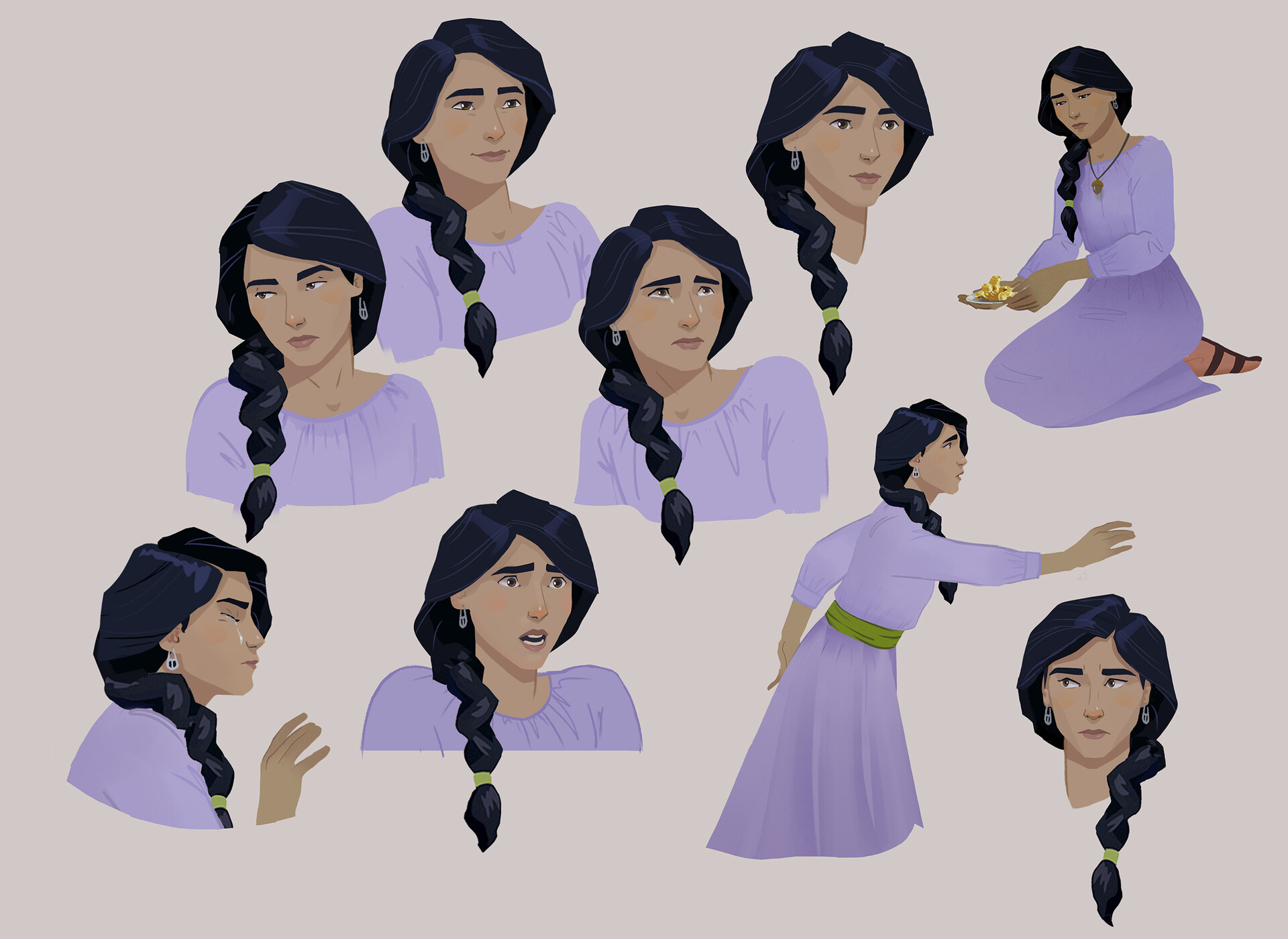 ArtStation - Character Sheet for a 2D animated short