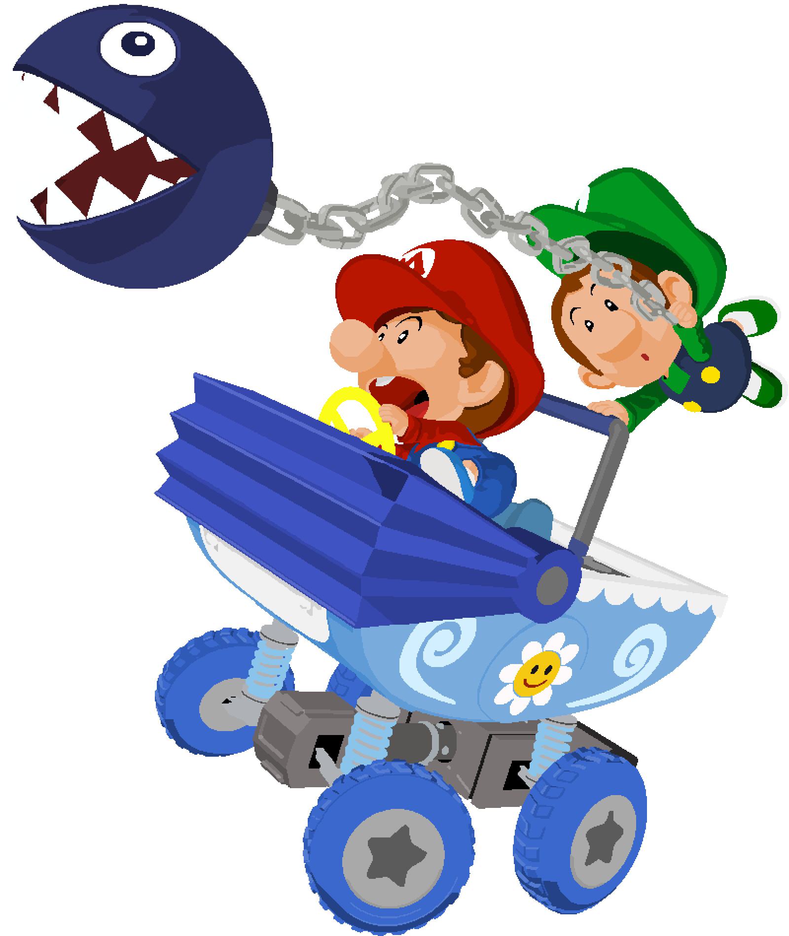 ArtStation - Baby Mario & Baby Luigi in Mario Kart: Double Dash!!