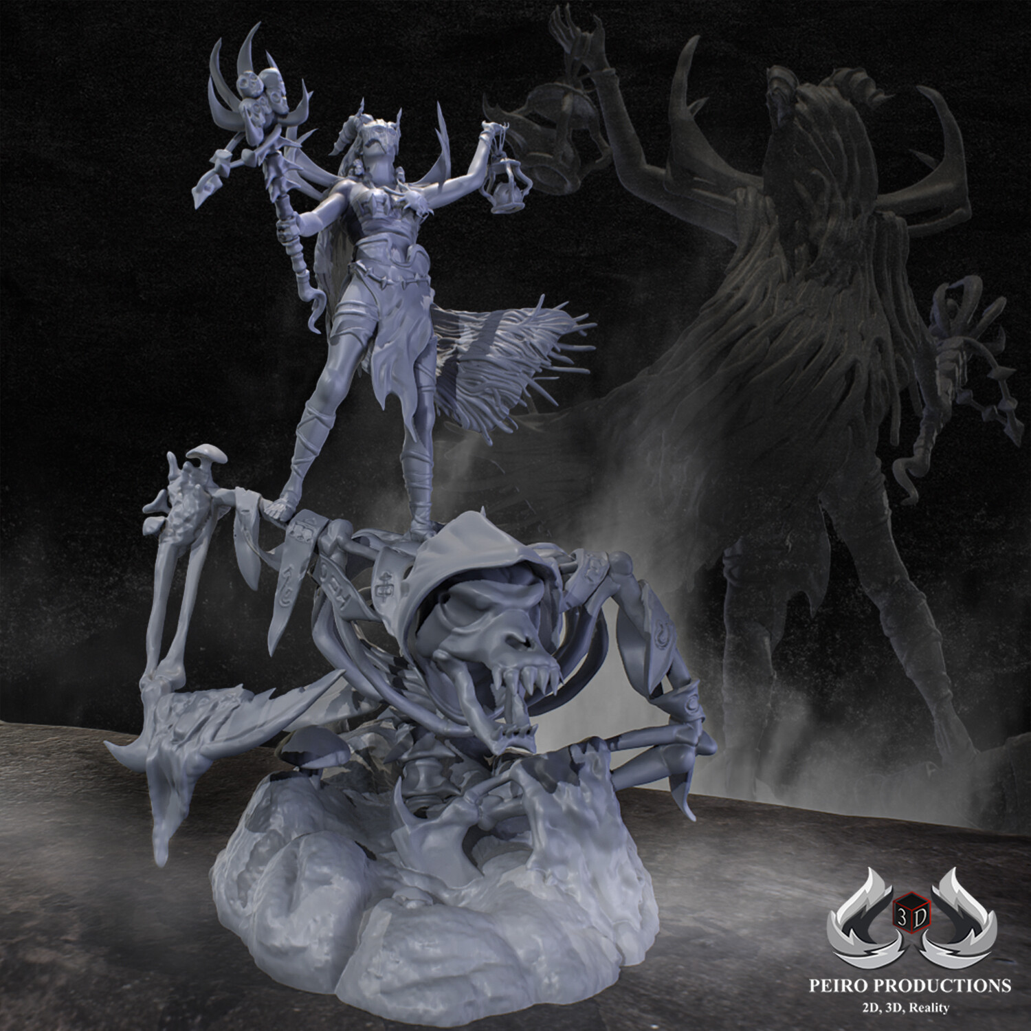 ArtStation - Lost Souls: 3D Print Necromancer and Monster