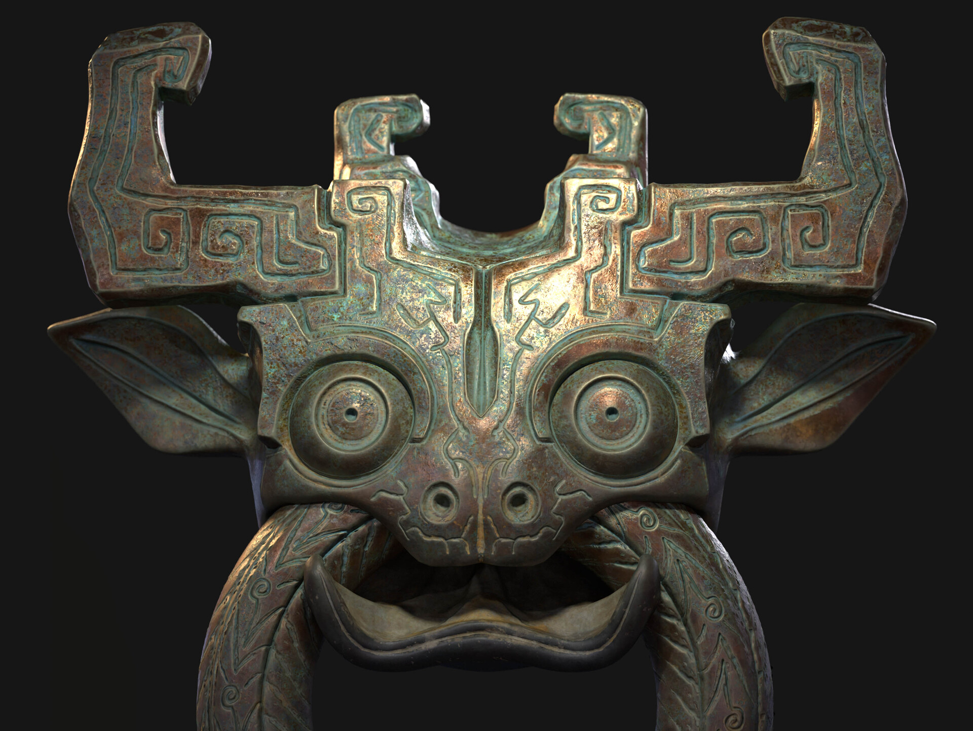 ArtStation - Zelda Style Mask Sketch