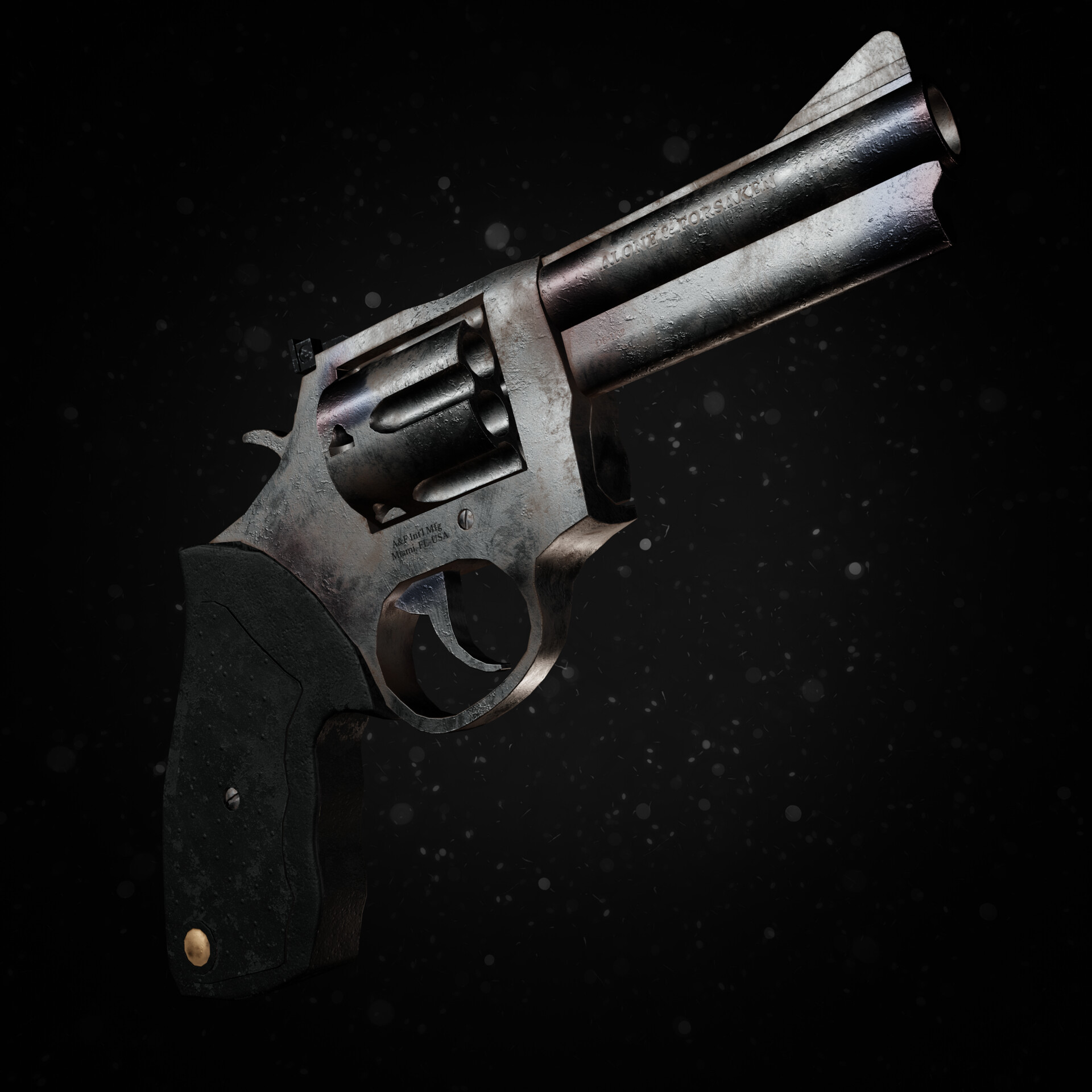 ArtStation - Old damaged Revolver
