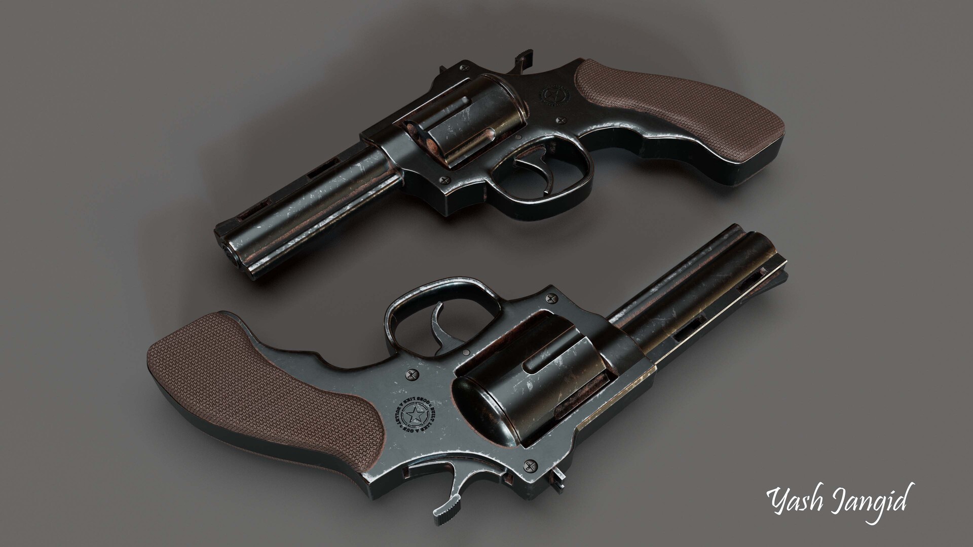 ArtStation - Revolver gun 3d model