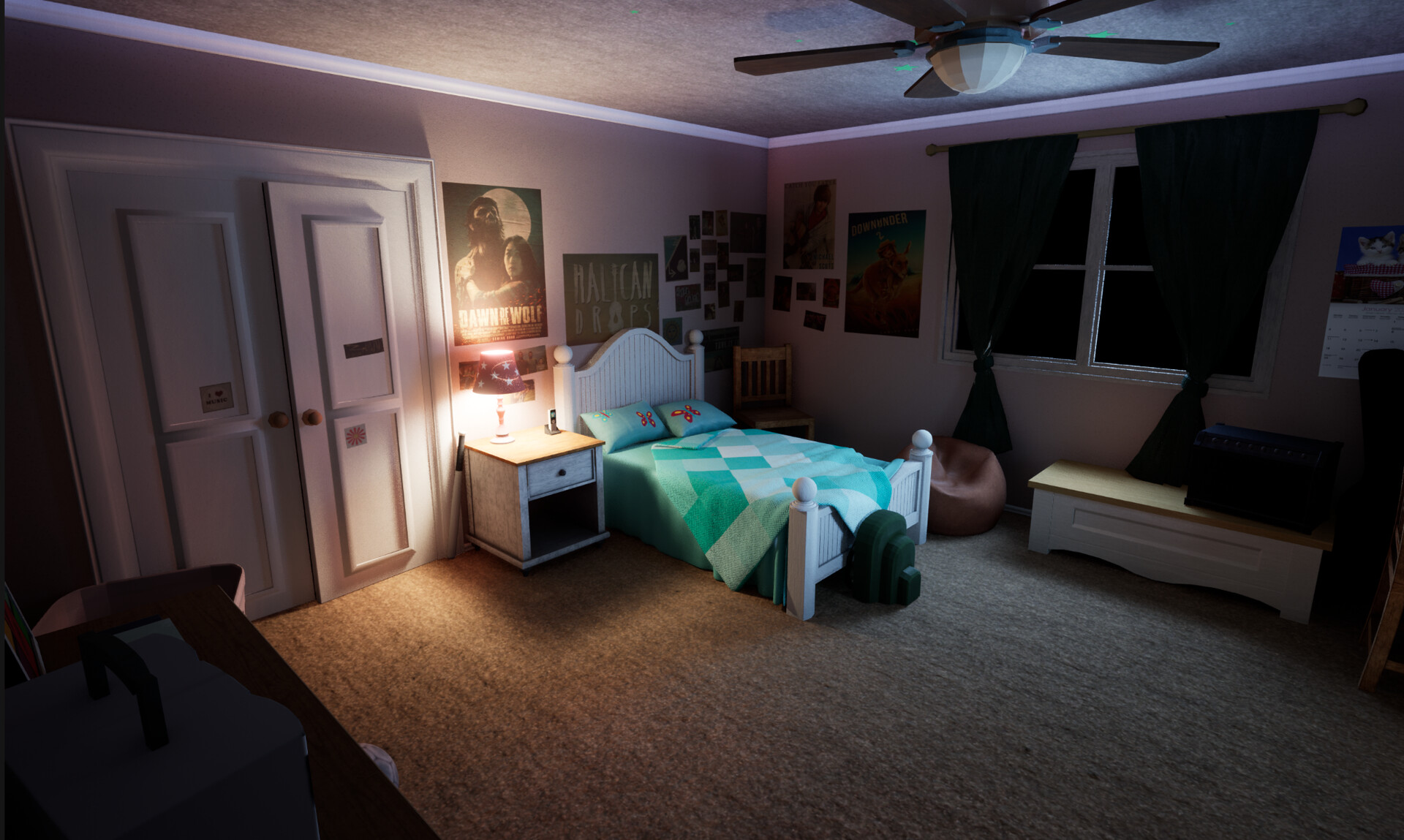 ArtStation - "The Last of Us" Sarah's Room Recreation