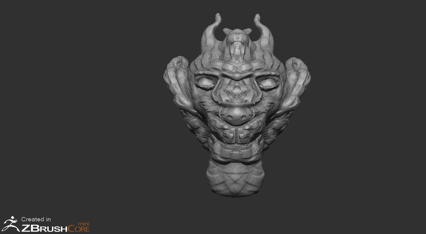 ArtStation - unknown creature head sculpt