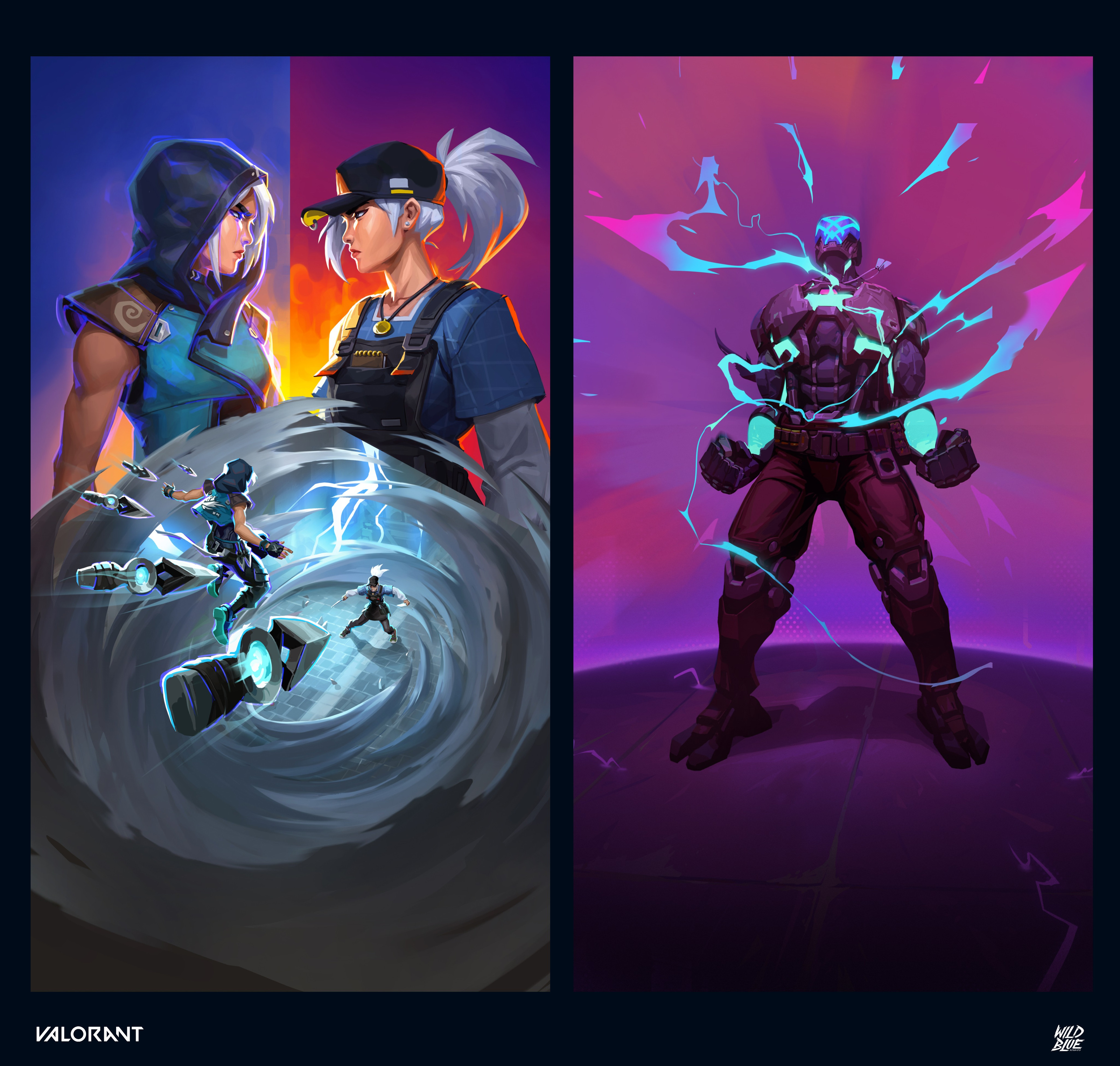 Wild Blue Studios - Valorant: Player Card Illustrations