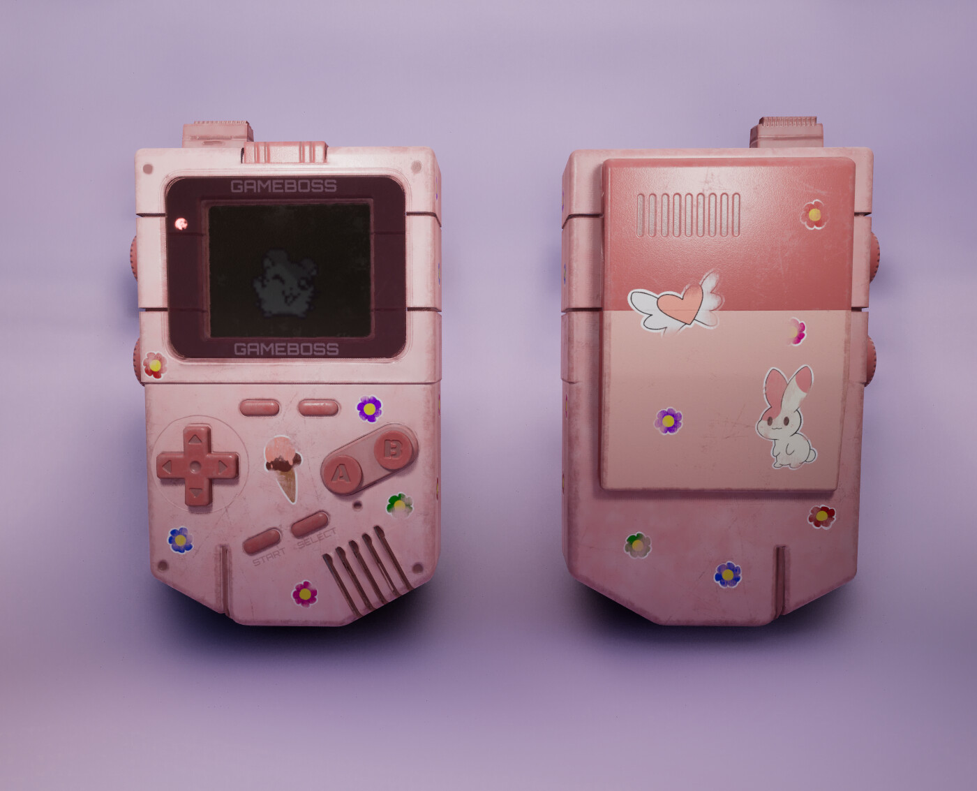ArtStation - Pink Girly Gameboy Prop