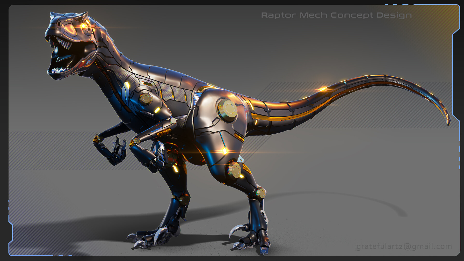 ArtStation - Raptor Mech Concept Design