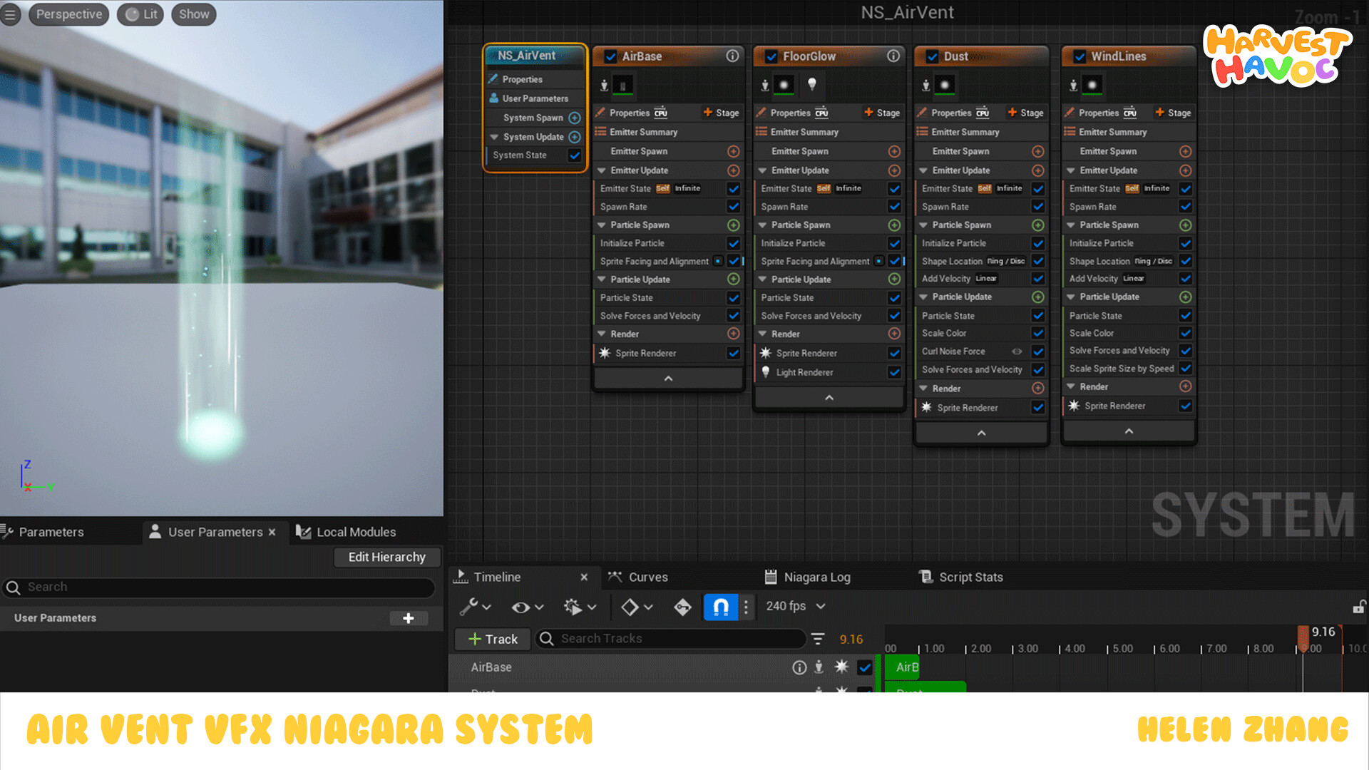 Helen Zhang - Harvest Havoc Air Vent VFX - UE5 Niagara System