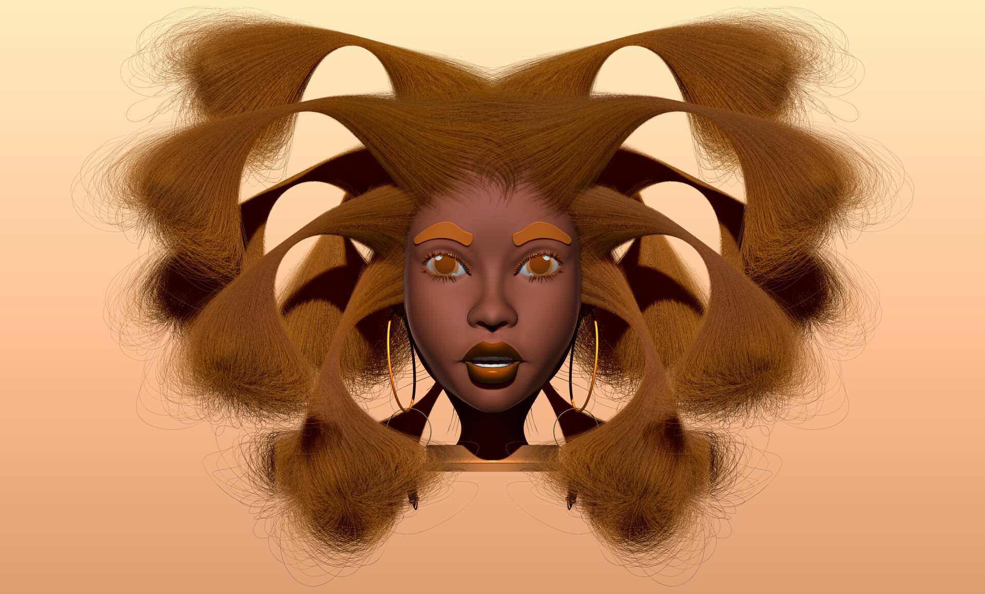 ArtStation - shaReeFa_fiberMeshHair_funkyHairStyle