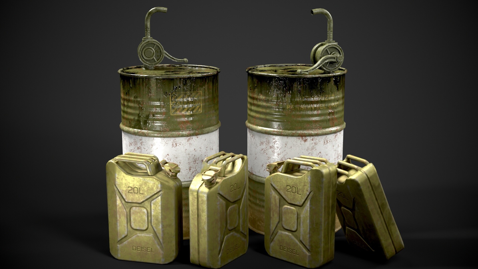 ArtStation - FUEL BARREL AND JERRY CANE