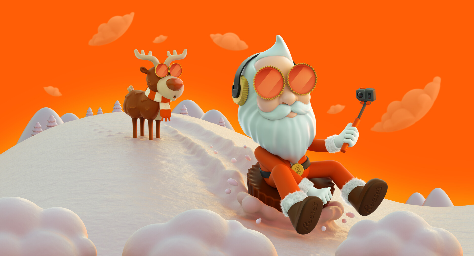 ArtStation - Reese's Pieces DJ Santa Campaign