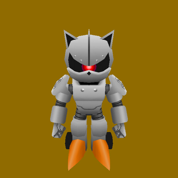 ArtStation - Mecha Sonic MK.I Low-Poly