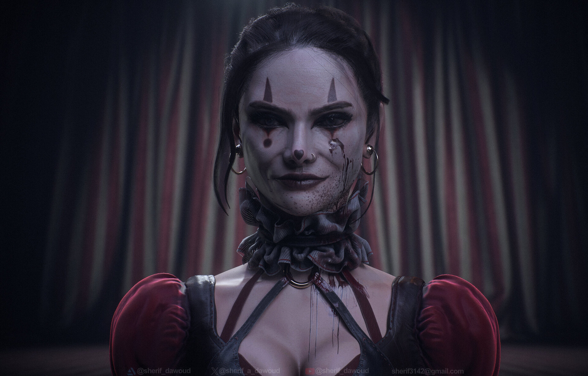 Sherif Dawoud 3d Game Artist Clown Timelapse Zbrush 