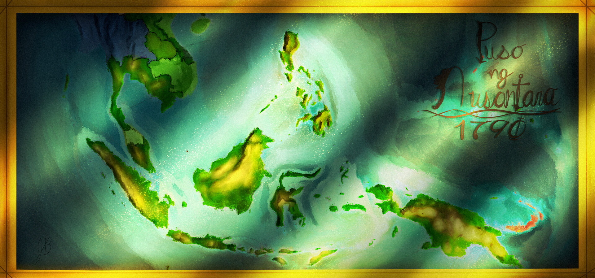 ArtStation - Map of Nusantara 1790: A Painting of a Map from an EUIV ...