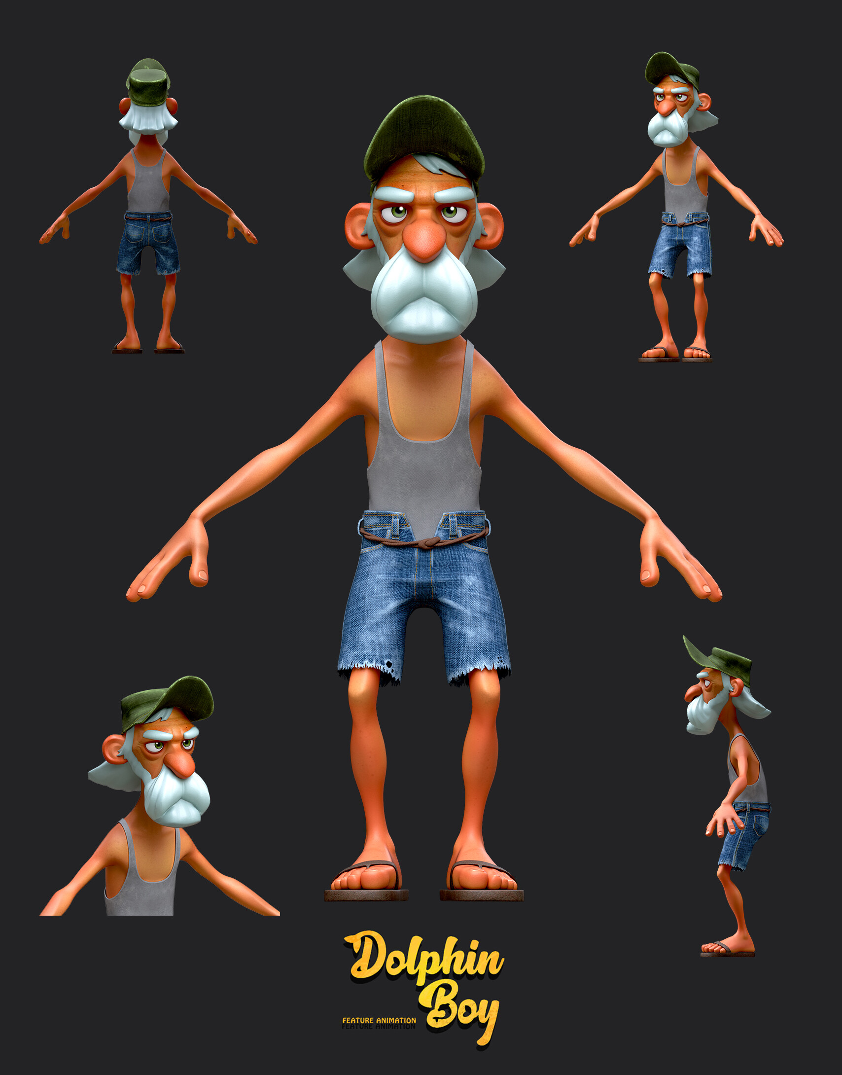 dolphin man animation