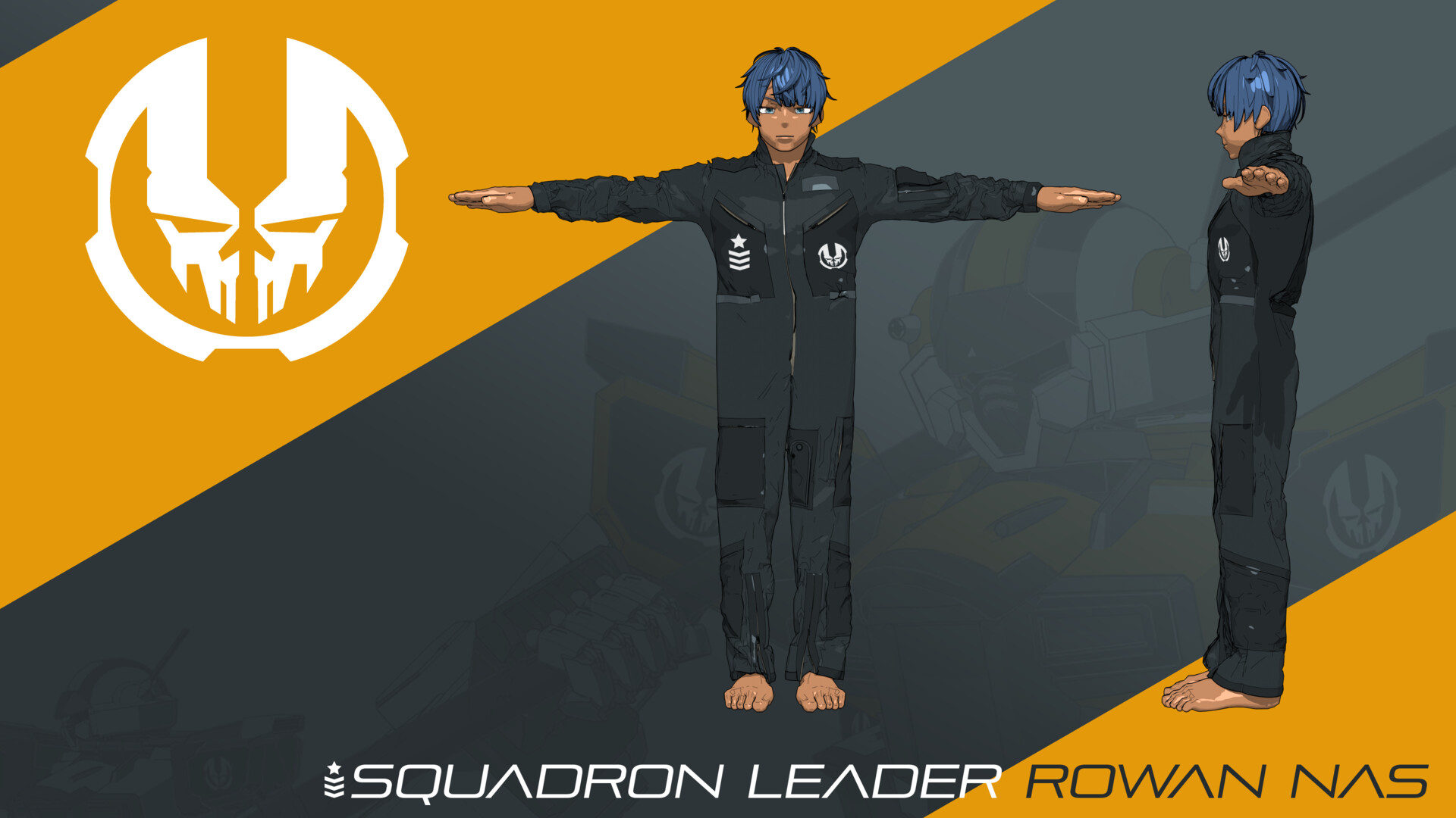 ArtStation - Squad Leader Rowan Nas of Gunframe the Animated Series - Character Concept