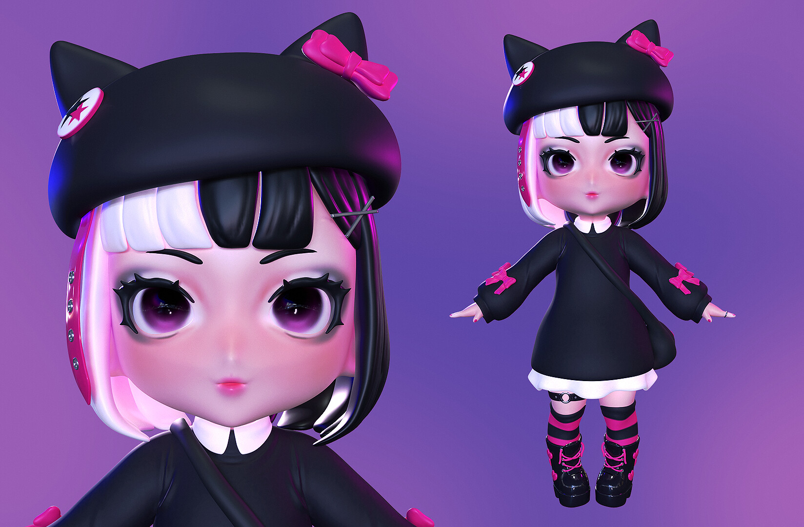 ArtStation - Emo Chibi Girl