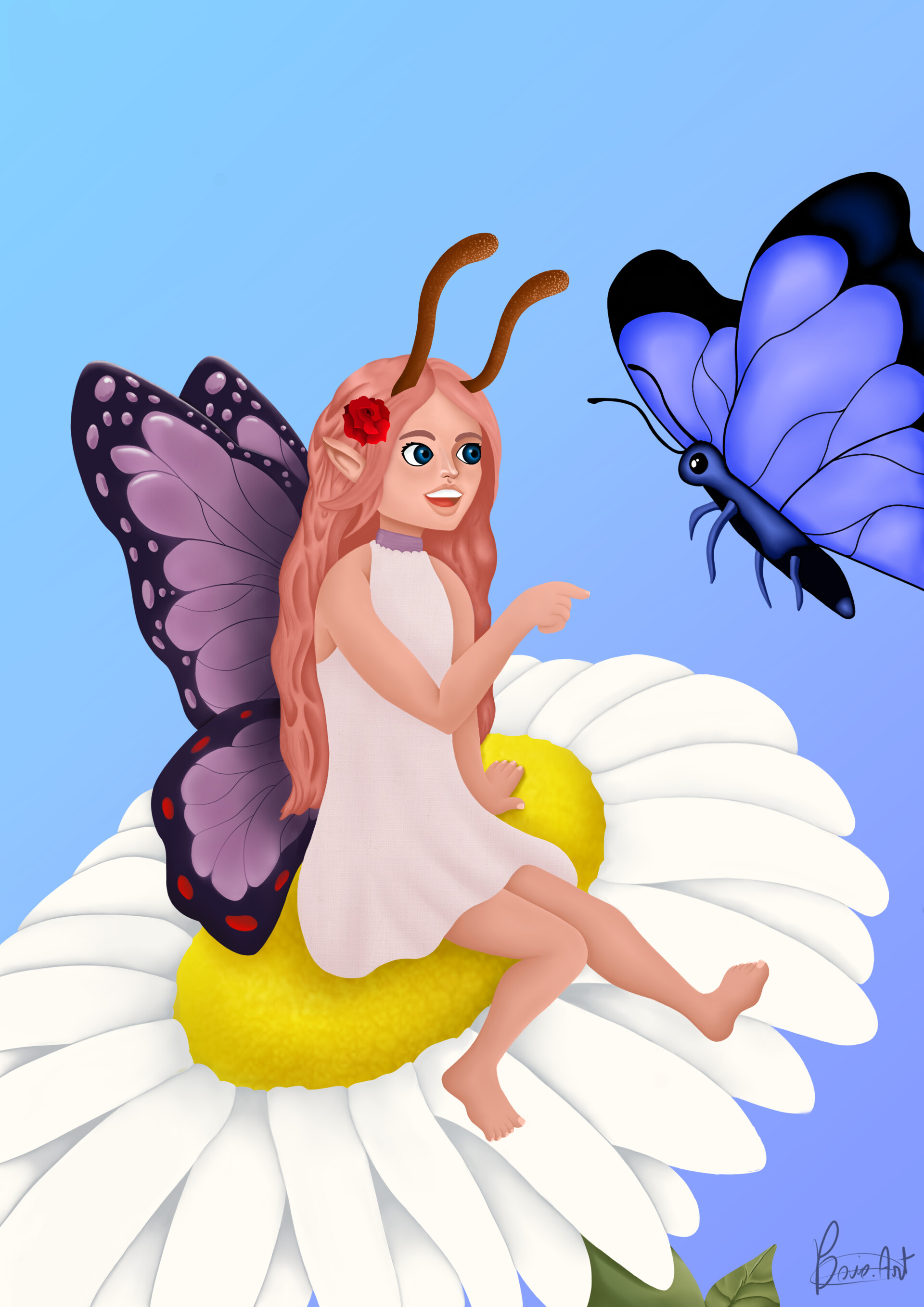 ArtStation - Fairy and butterfly